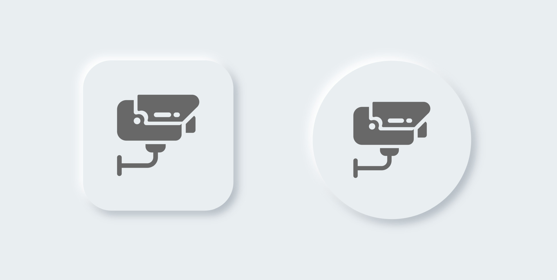 Cctv Solid Icon In Neomorphic Design Style Security Camera Signs