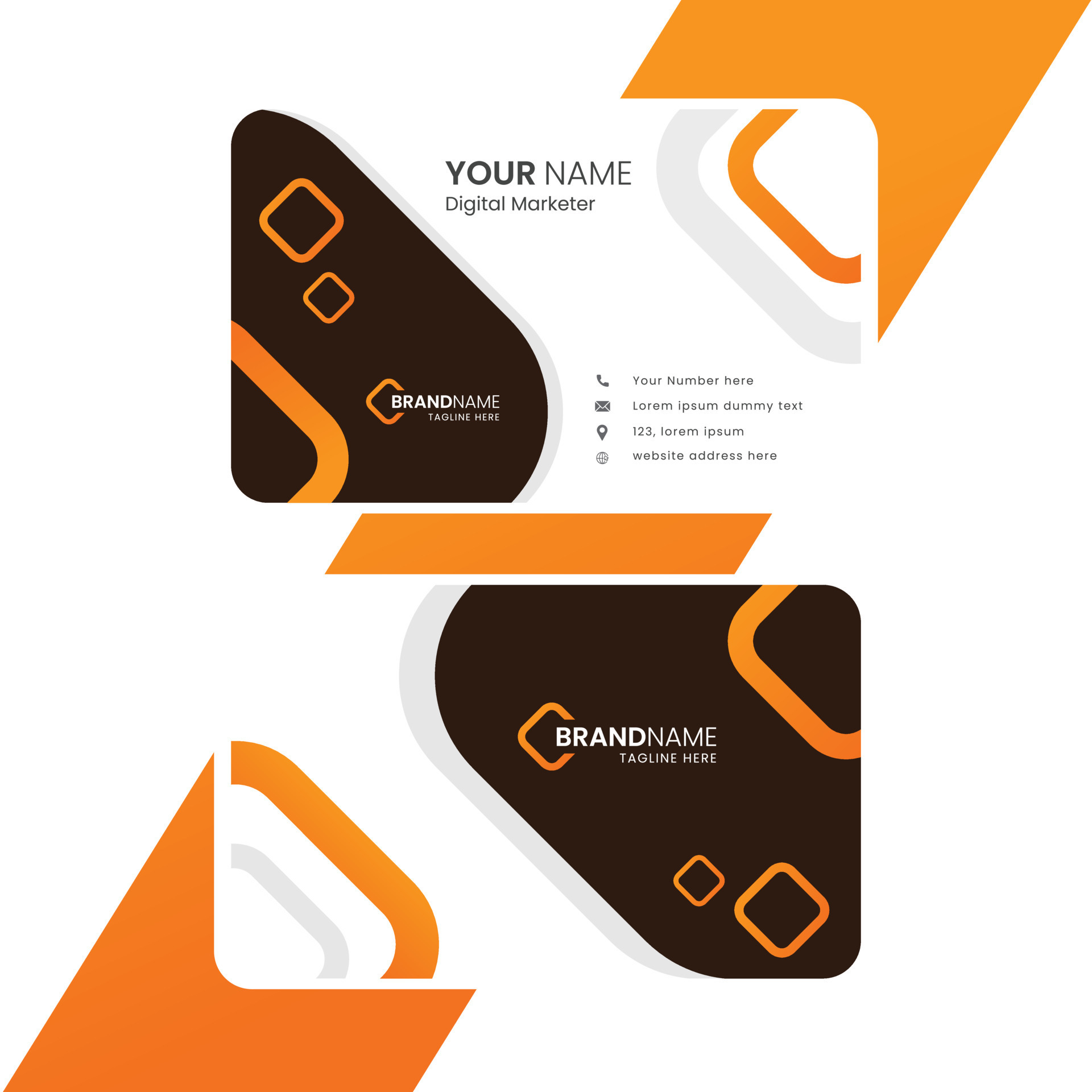 Business card design template. professional presentation 10683597 ...