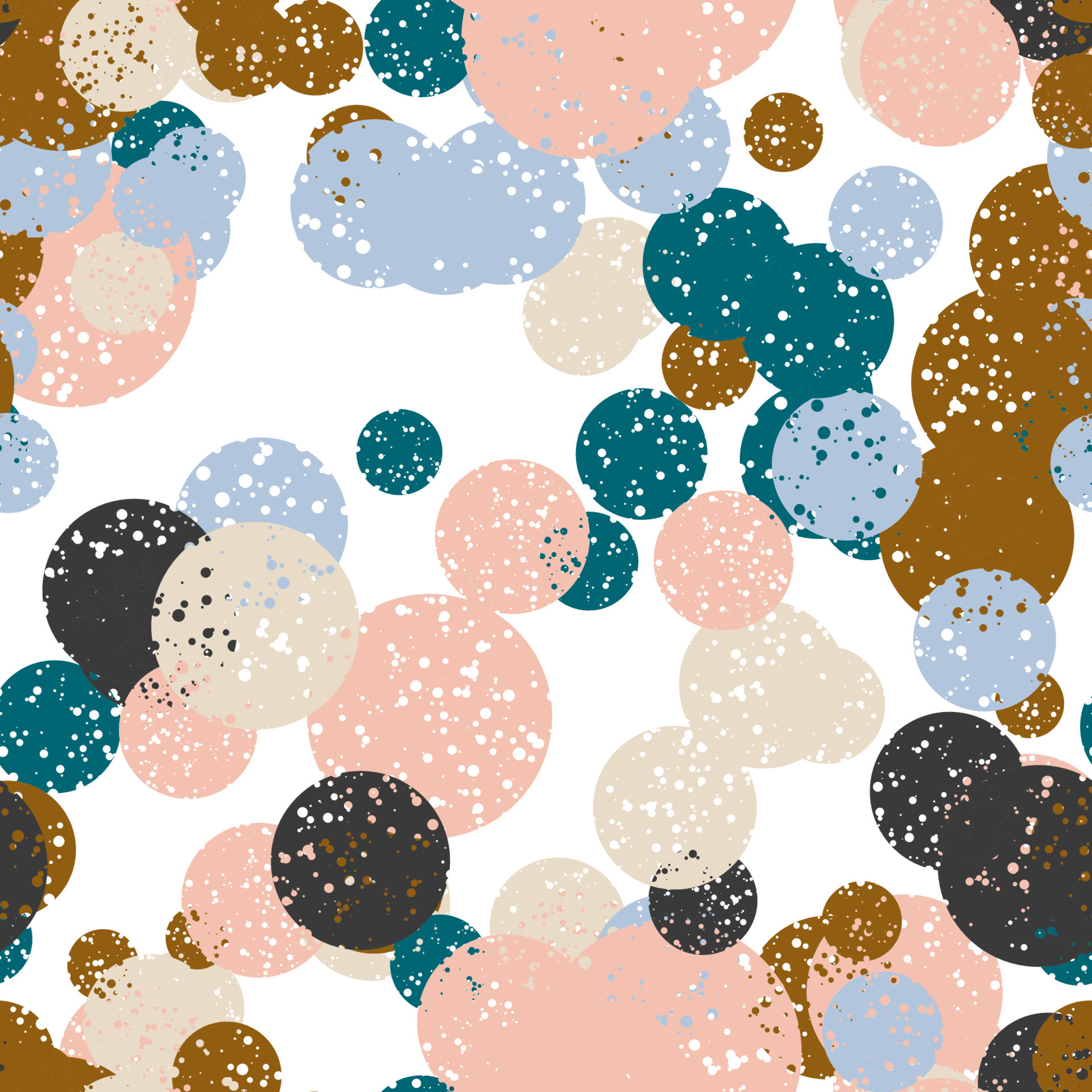 Abstract Colorful Dotted Seamless Pattern Round Grunge Geometric Background Infinity