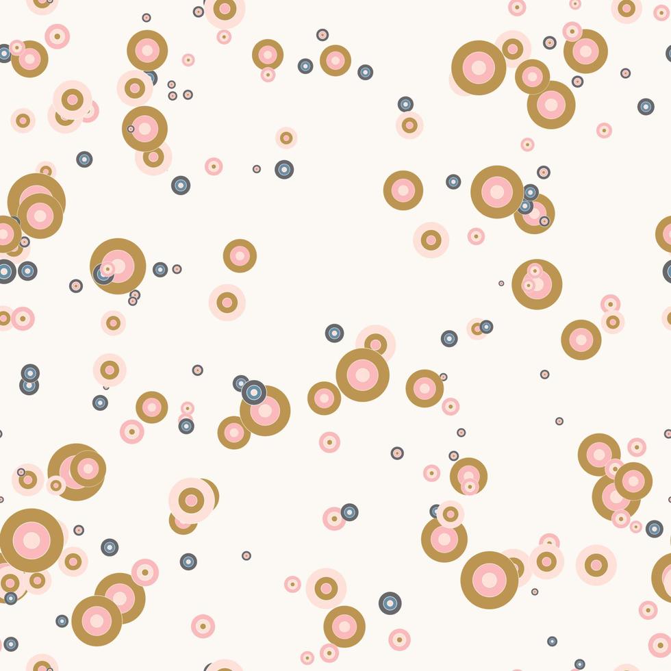 Geometrical Background With Uneven Circles Abstract Round Seamless Pattern Hand Drawn Dots