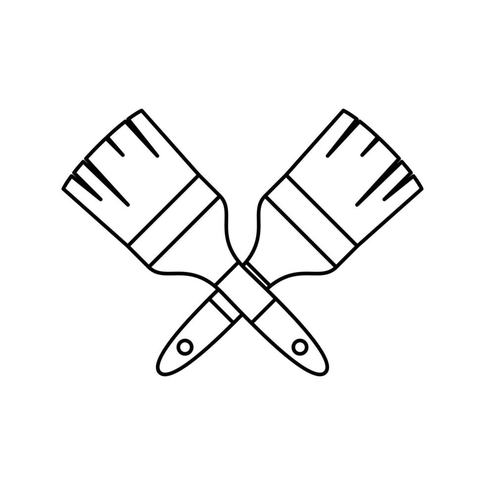 página para colorear con pincel para niños 10691548 Vector en Vecteezy