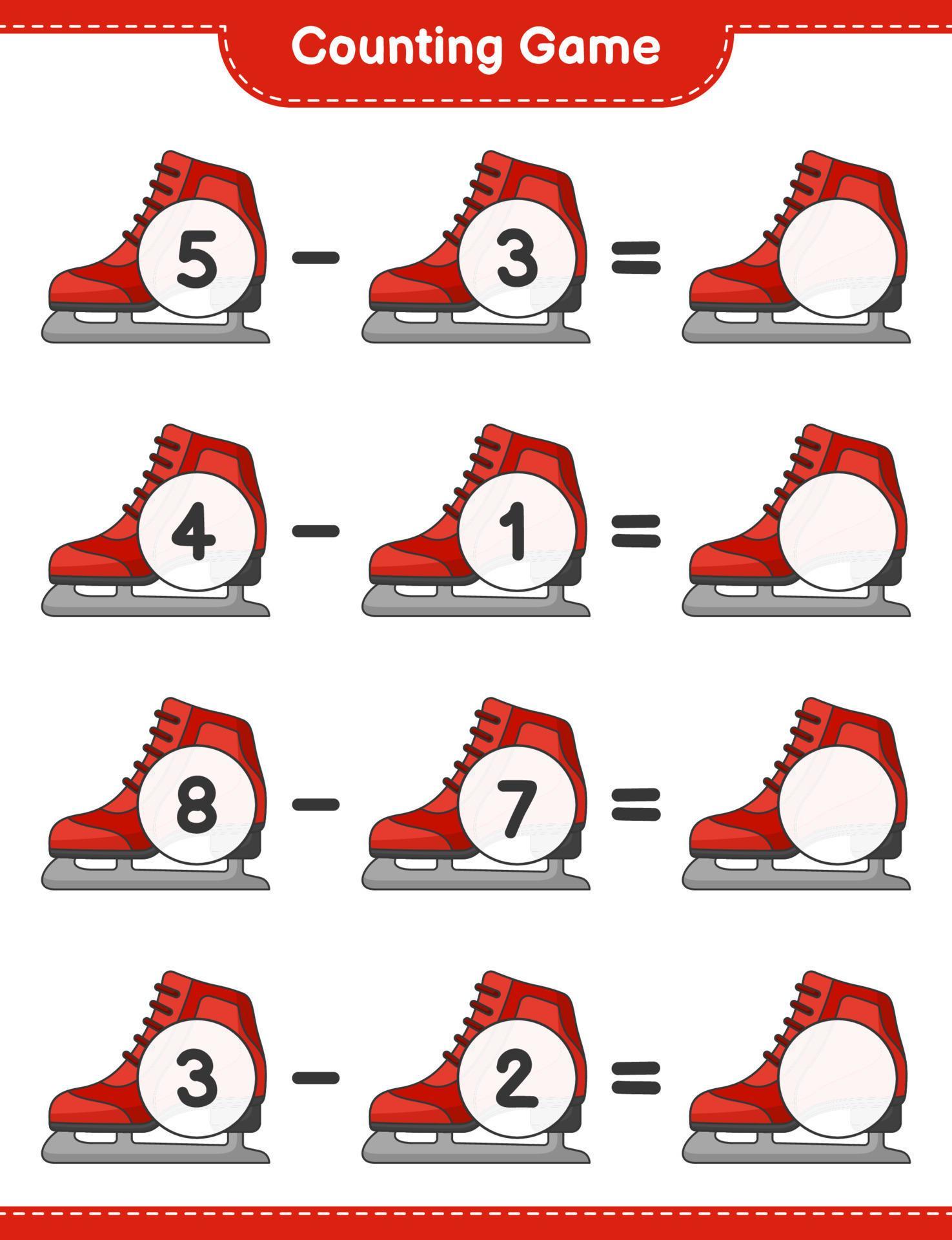 Count and match, count the number of Ice Skates and match with the ...