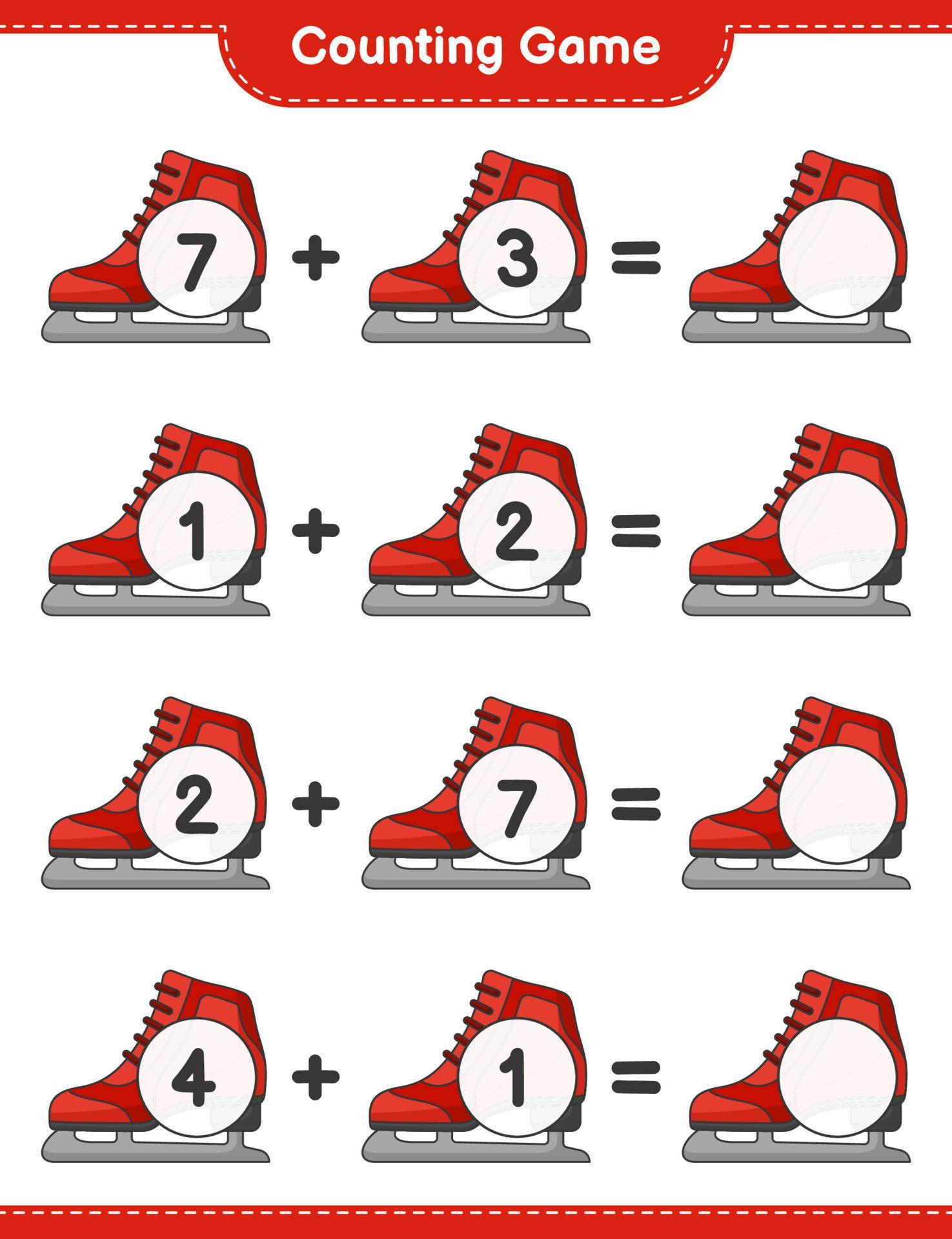 Count and match, count the number of Ice Skates and match with the ...