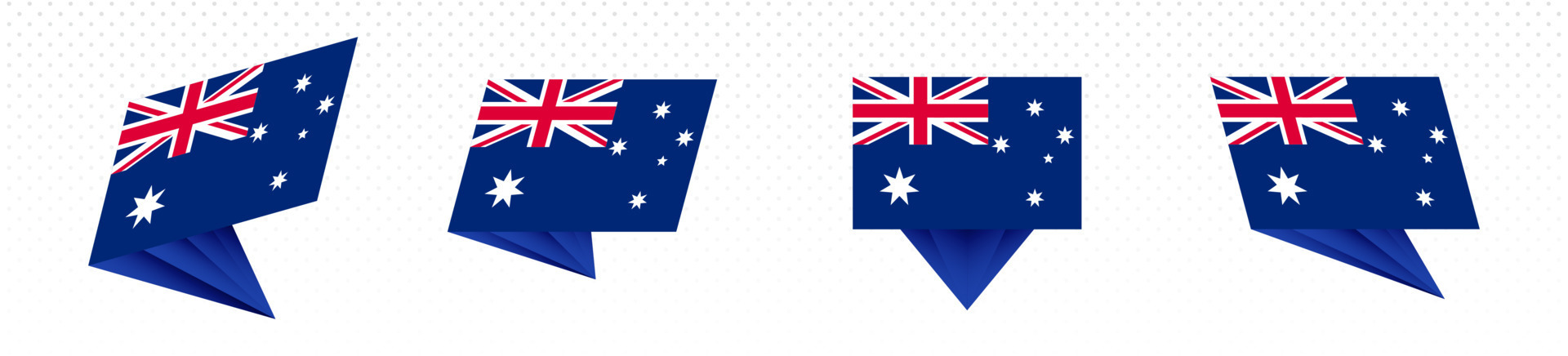 Flag Of Australia In Modern Abstract Design Flag Set 10694777 Vector