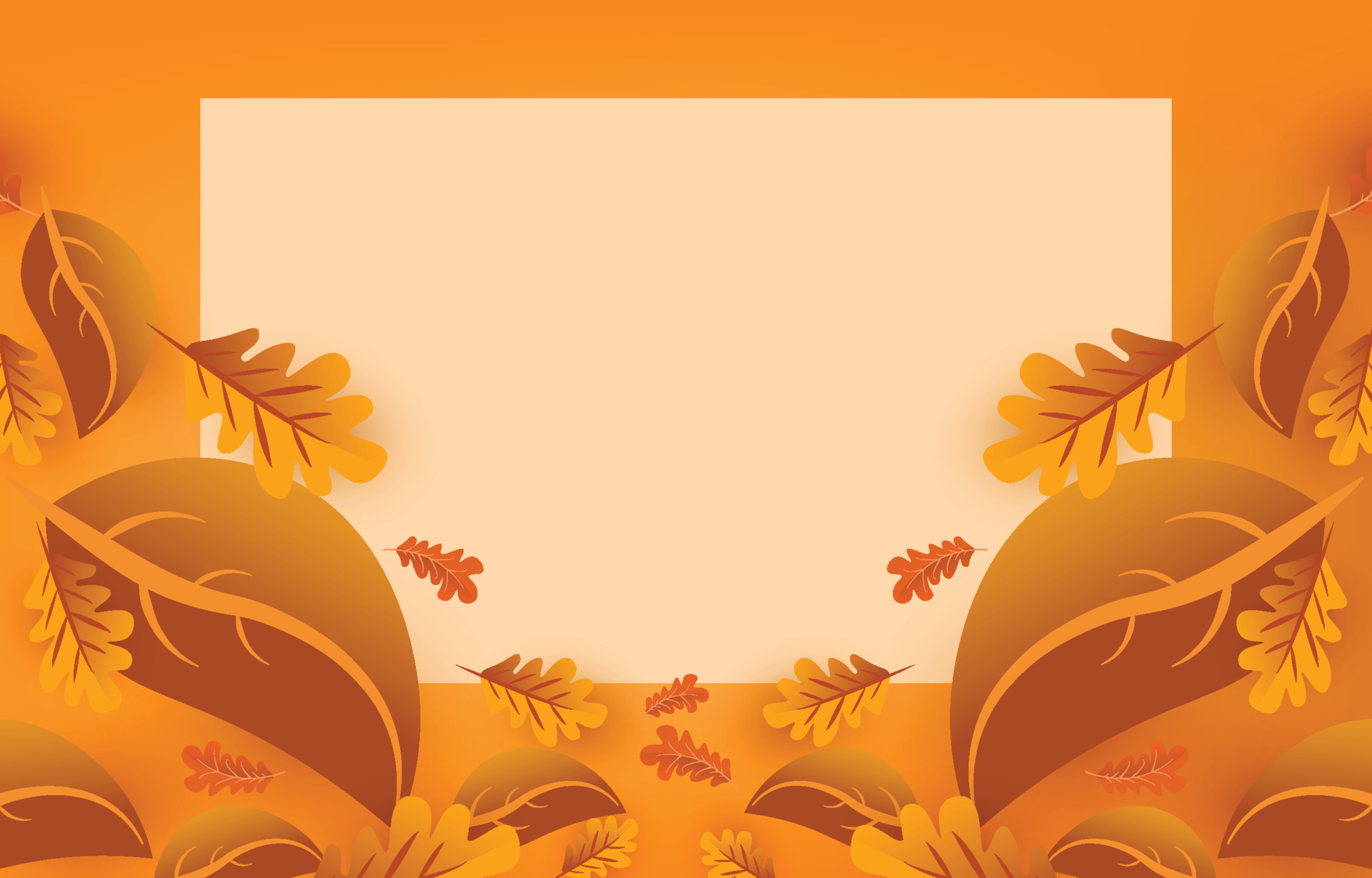 Autumn background with leaves golden yellow with square frames, and ...