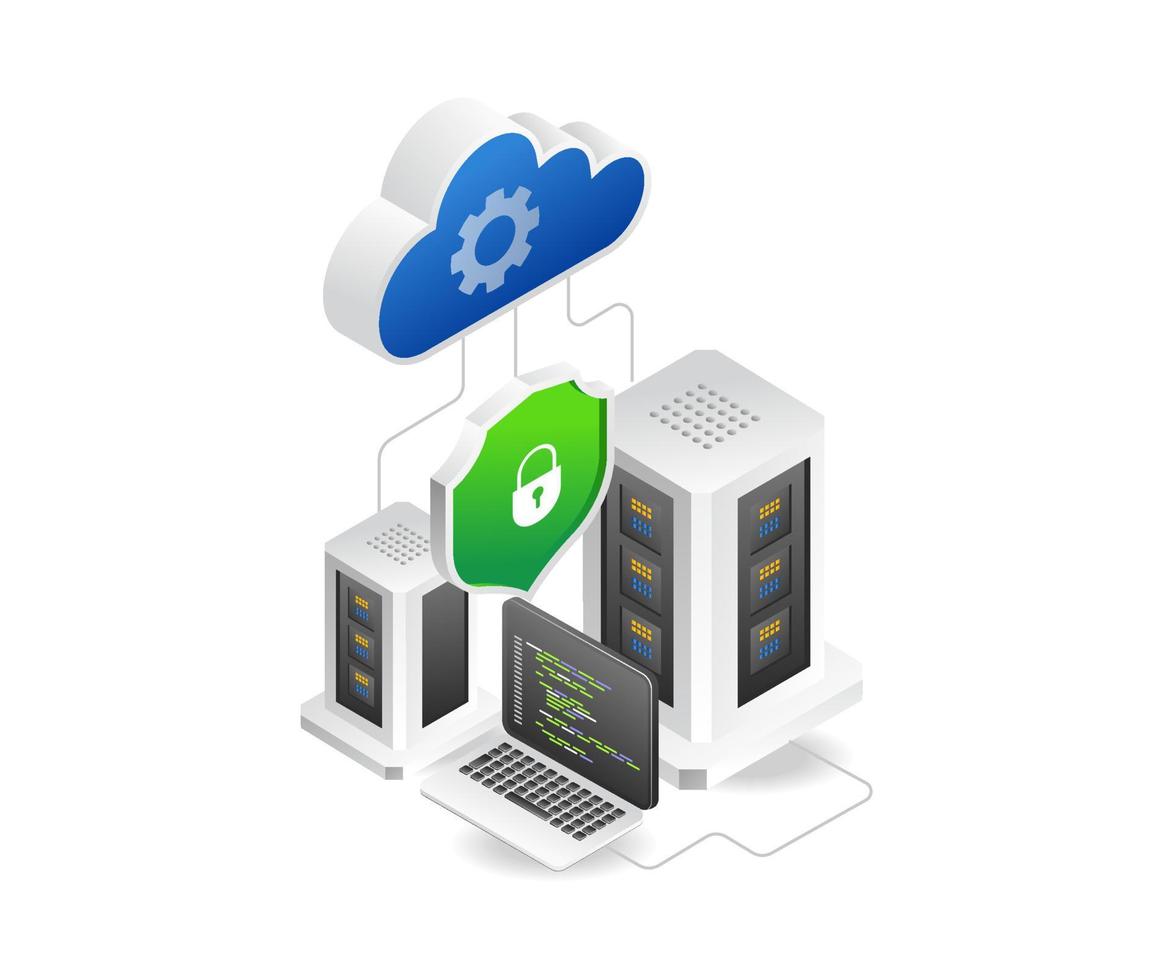Cloud server security program language 10695350 Vector Art at Vecteezy