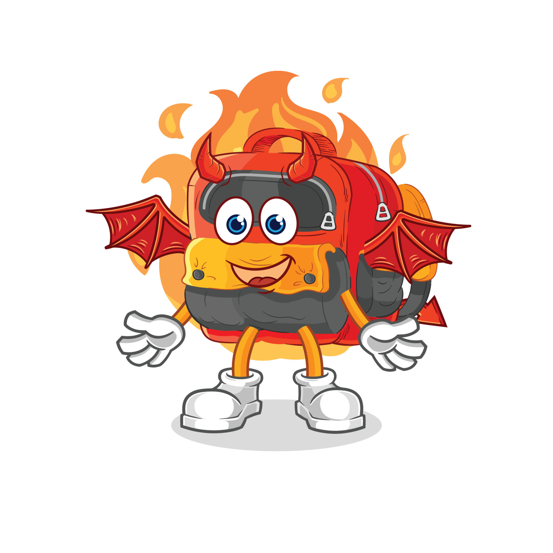 School Backpack Vector Character 10696255 Vector Art At Vecteezy
