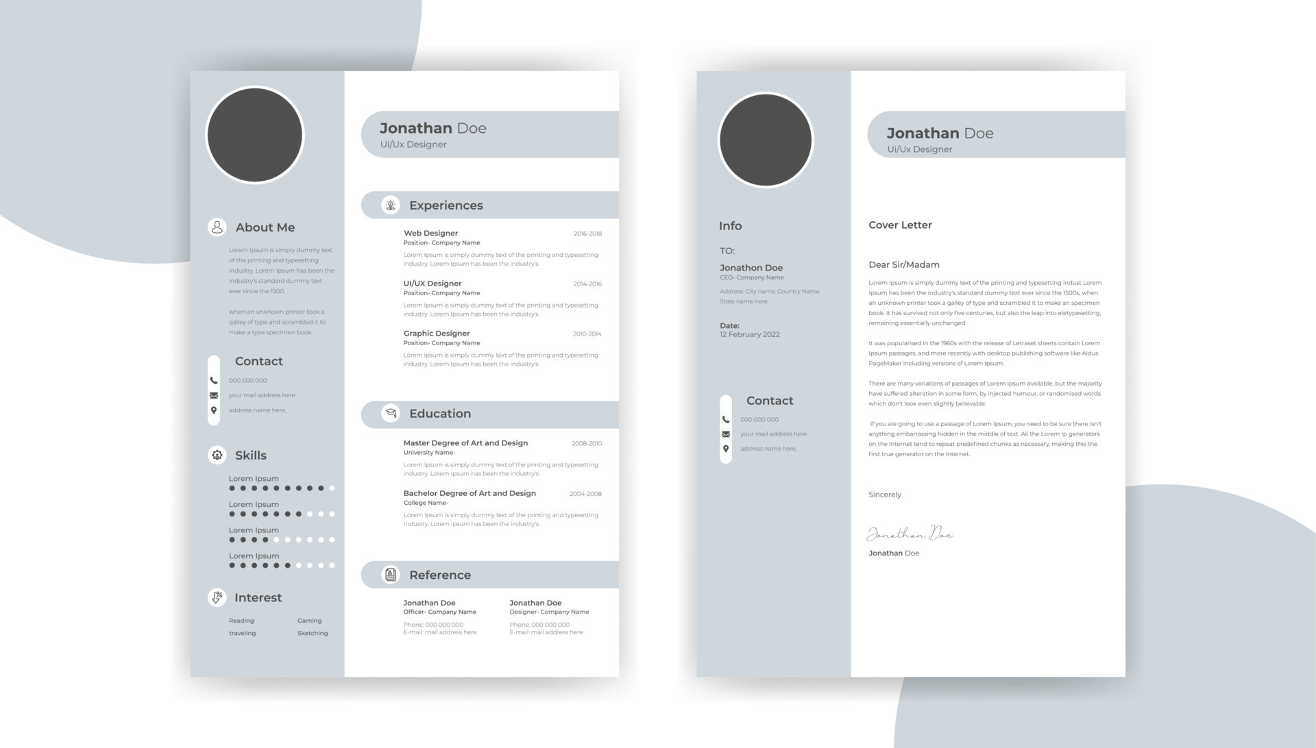 Professional CV Resume Template Design and Letterhead Cover Letter for ... Professional CV Resume Template Design and Letterhead Cover Letter for ...