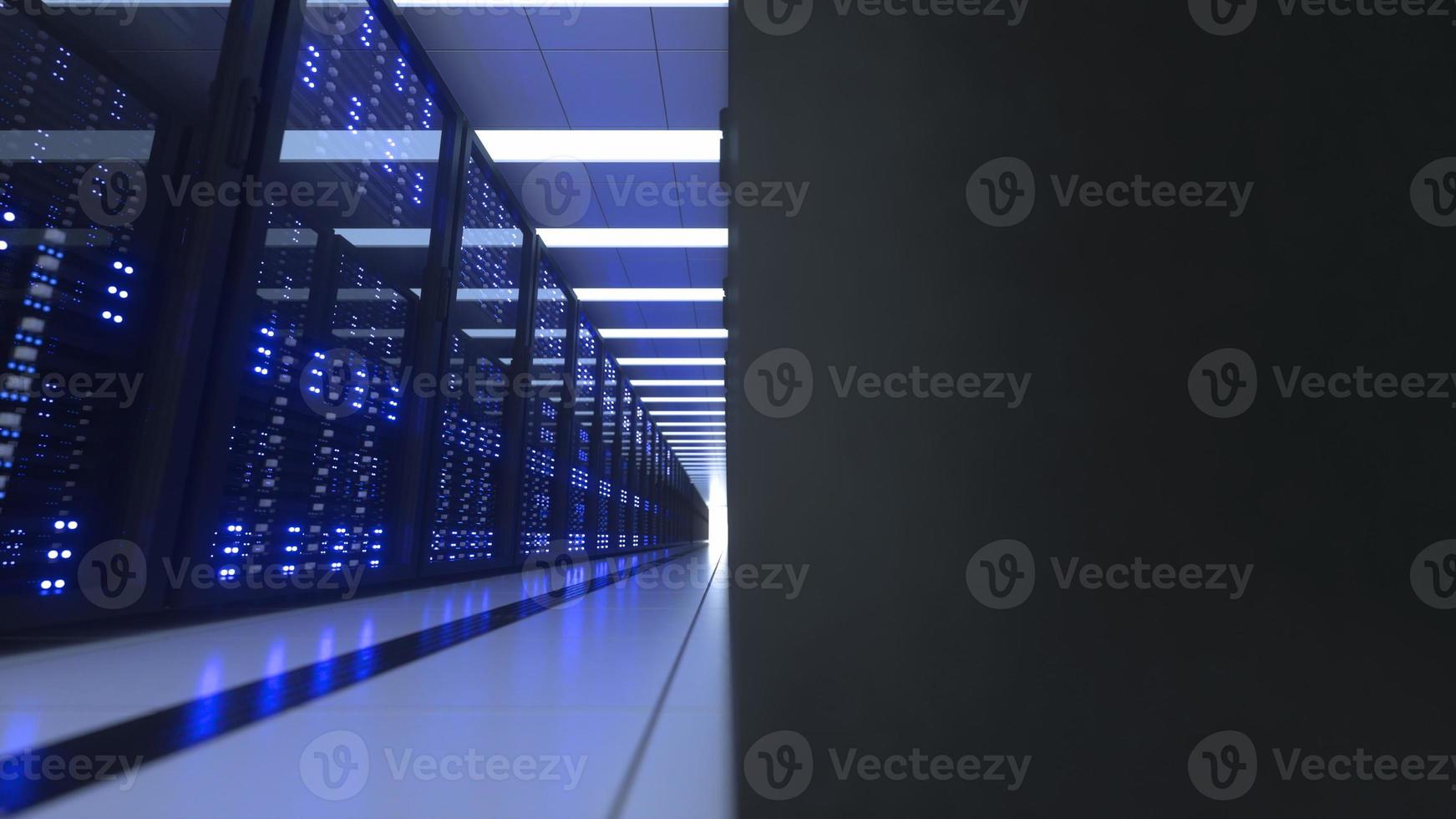 Data Center Computer Racks In Network Security Server Room ...