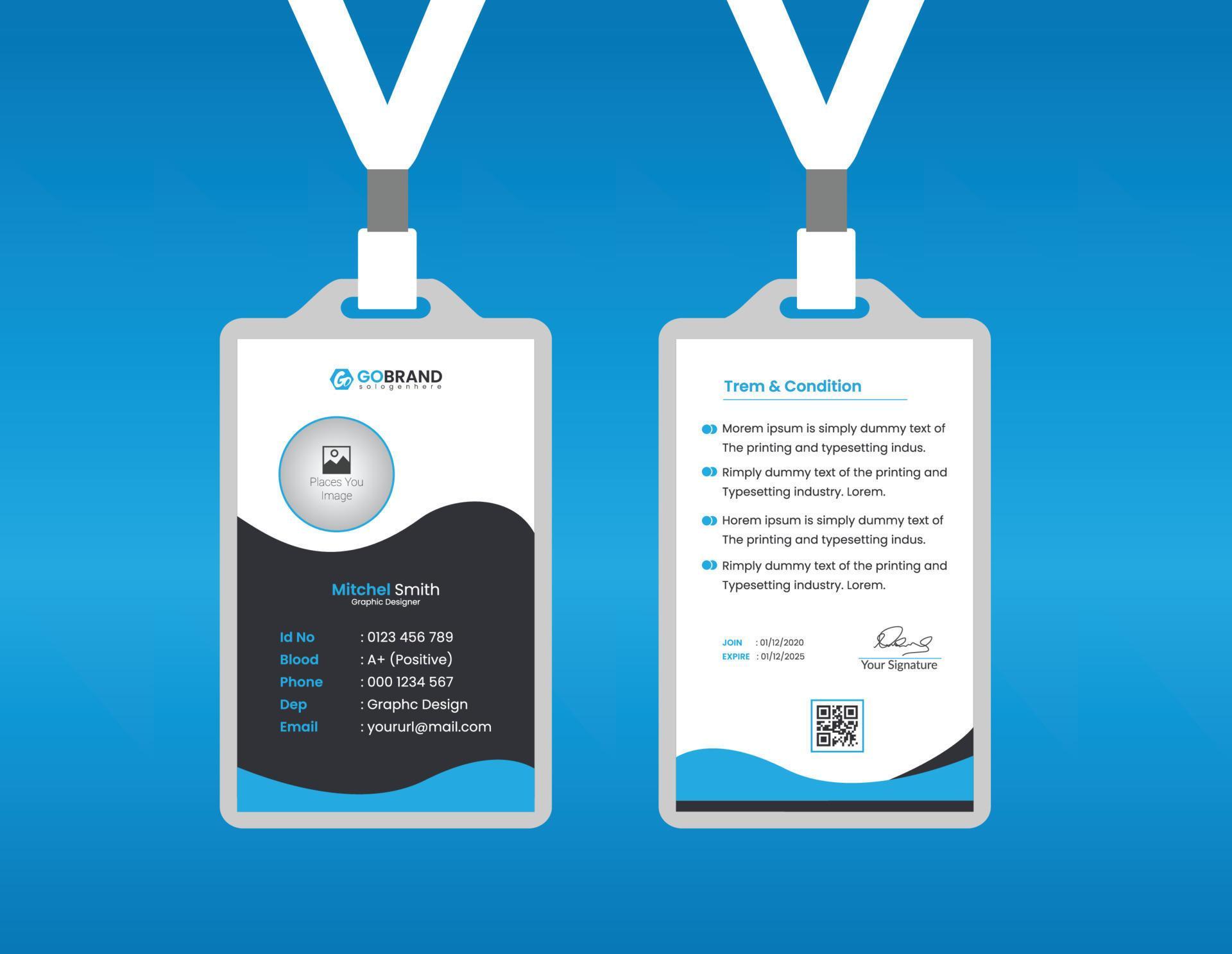 Id Card Template Design 10700324 Vector Art At Vecteezy