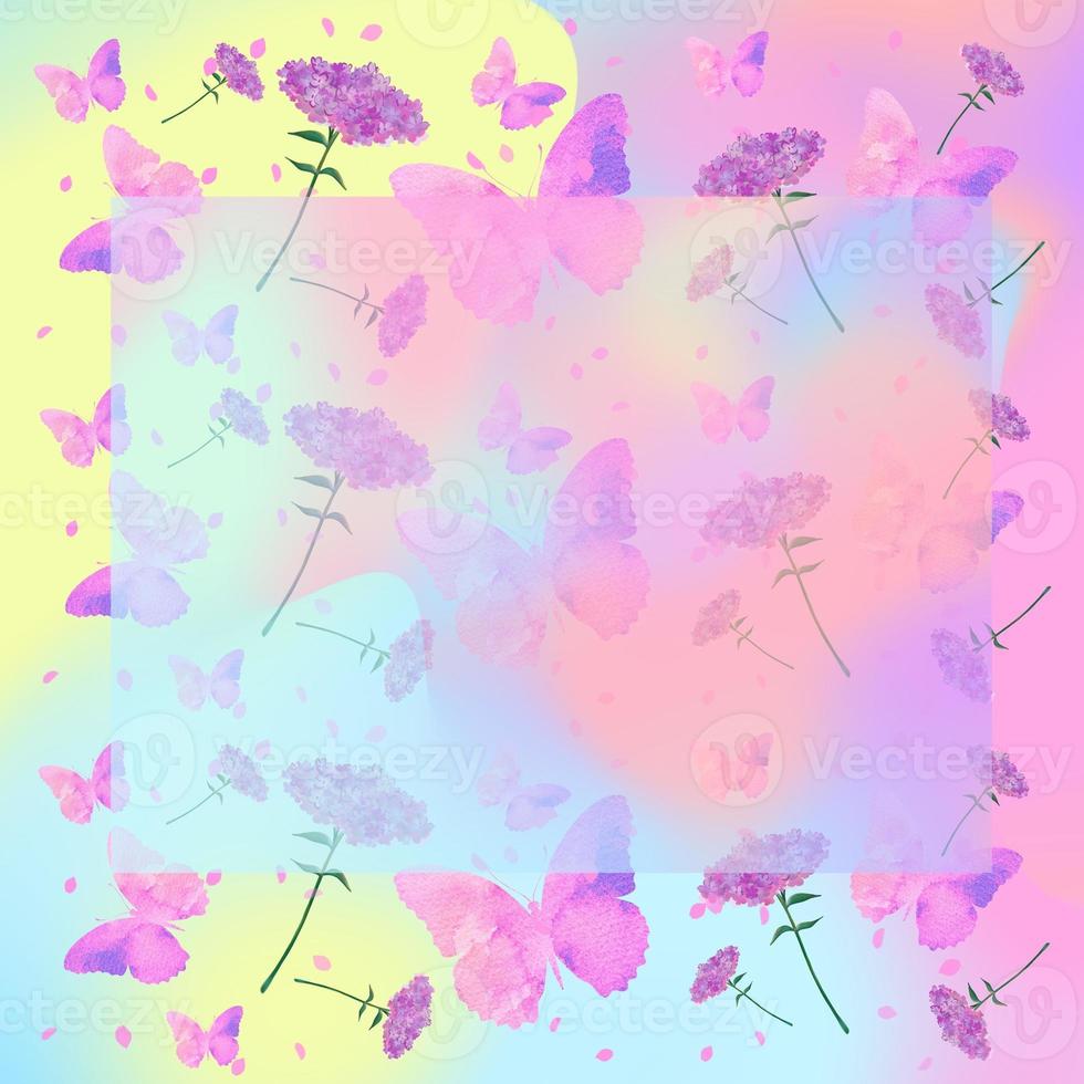 Watercolour butterfly and flowers, gradient background. 10701125 Stock ... Watercolour butterfly and flowers, gradient background. 10701125 Stock ...