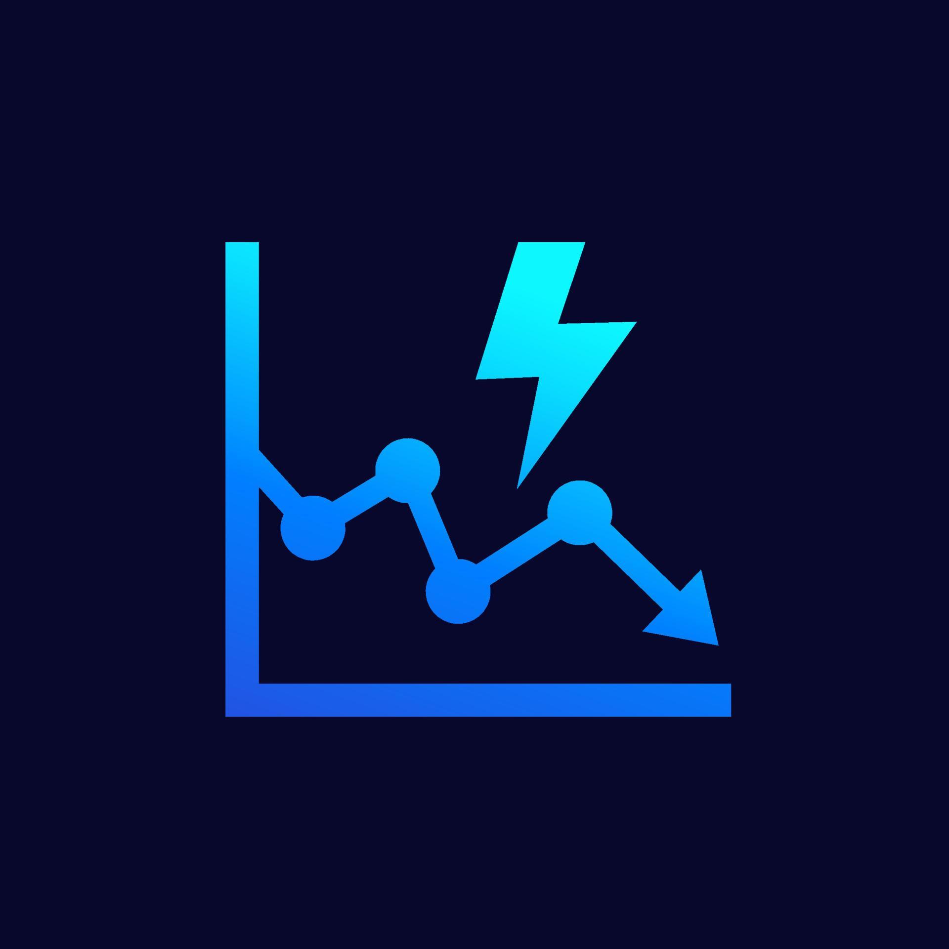 power consumption decrease and reduction vector icon 10702514 Vector Art at Vecteezy