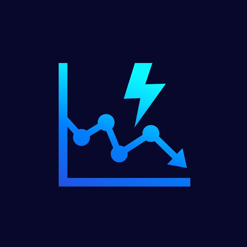 power consumption decrease and reduction vector icon 10702514 Vector Art at Vecteezy