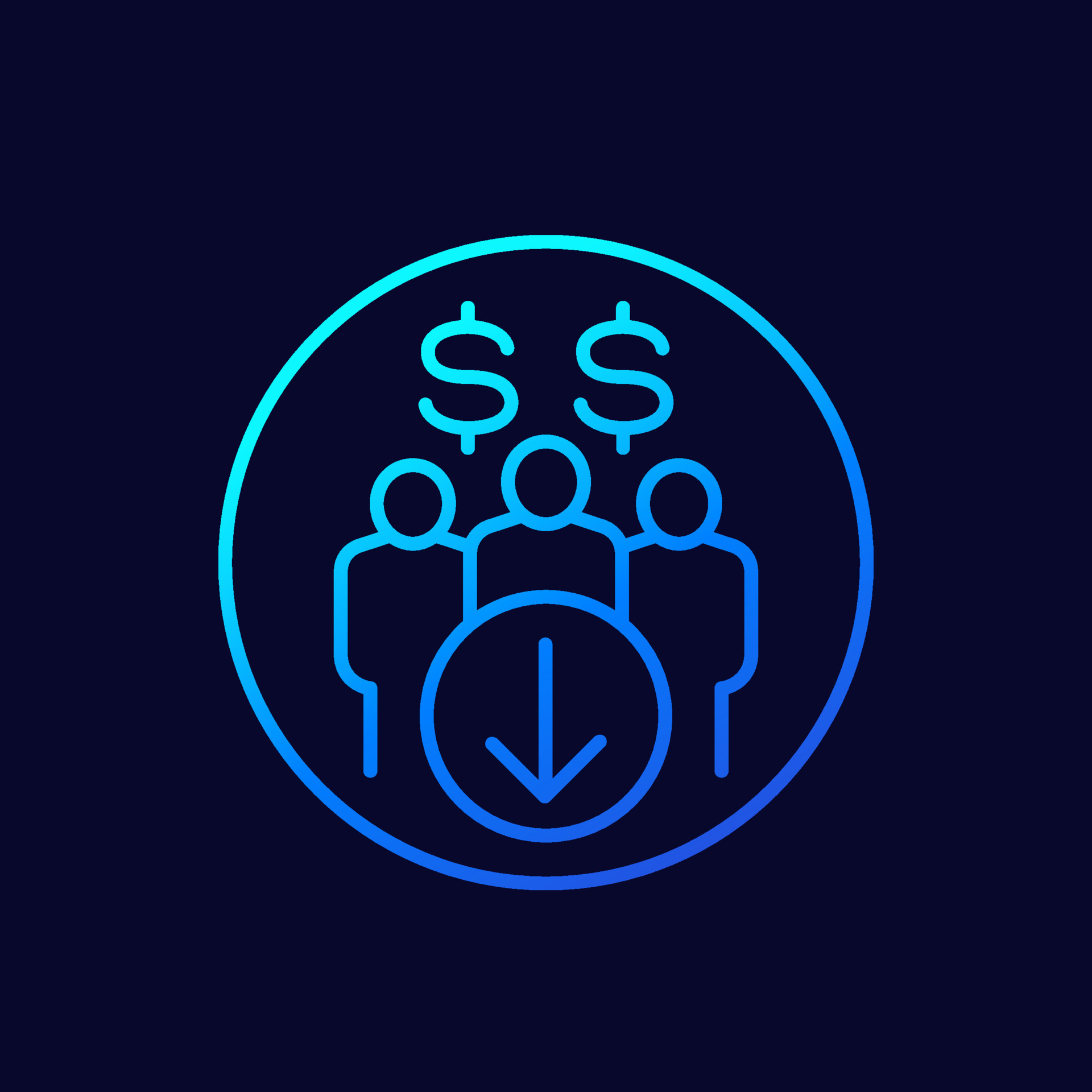 reduce labor costs icon with workers, line vector 10702639 Vector Art ... reduce labor costs icon with workers, line vector 10702639 Vector Art ...