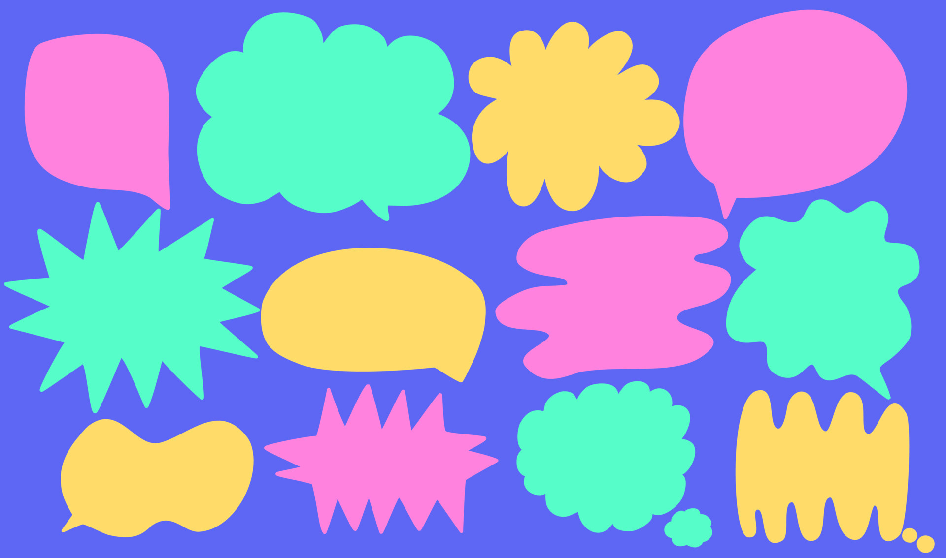 Speech bubbles colorful message collection vector 10705267 Vector Art ...