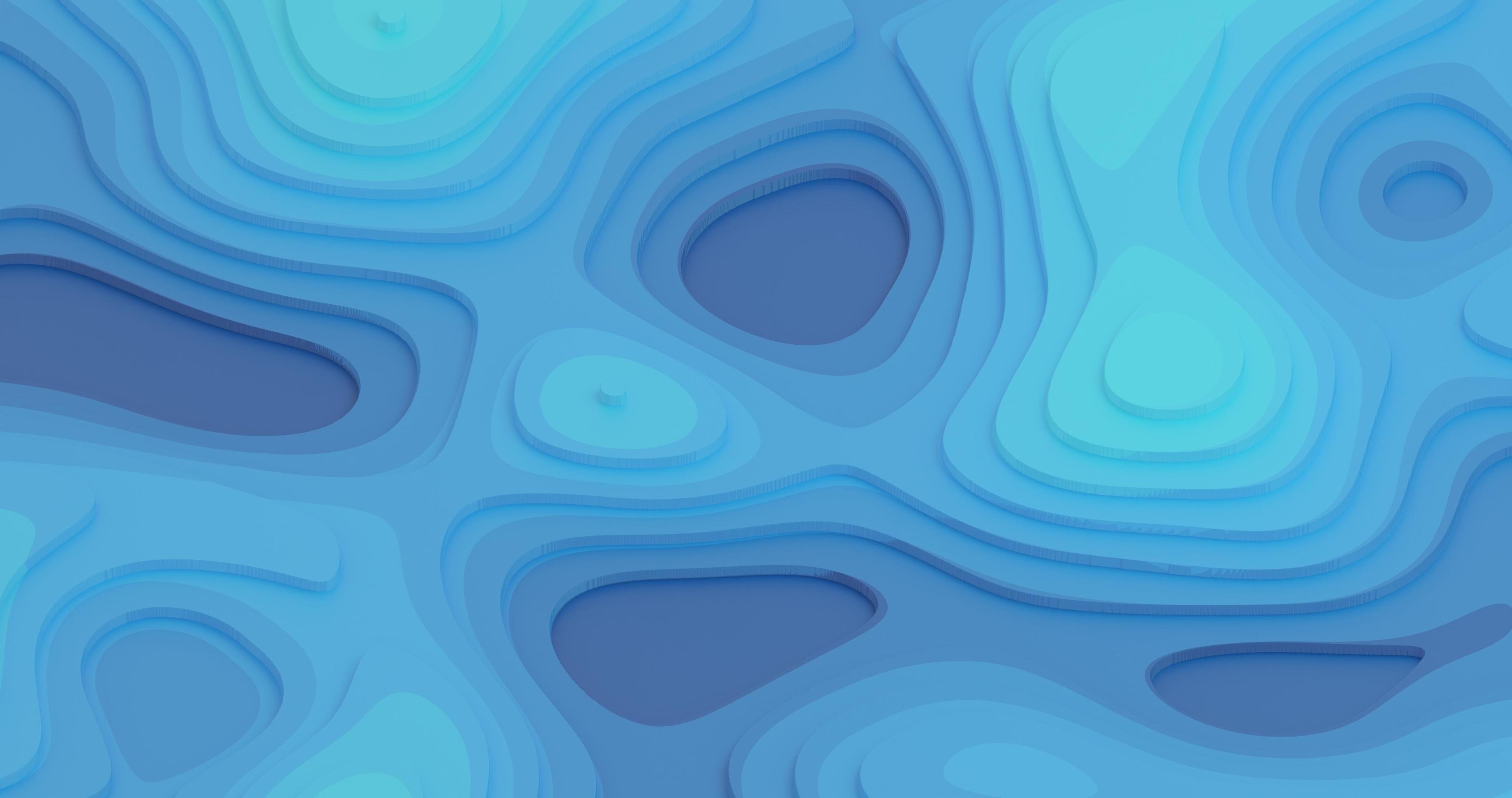 Abstract background using wave pattern which has 3d effect with blue ...