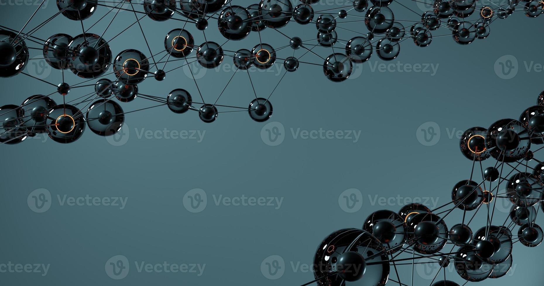 Abstract Background Design Using Pattern Of Interconnected Metal