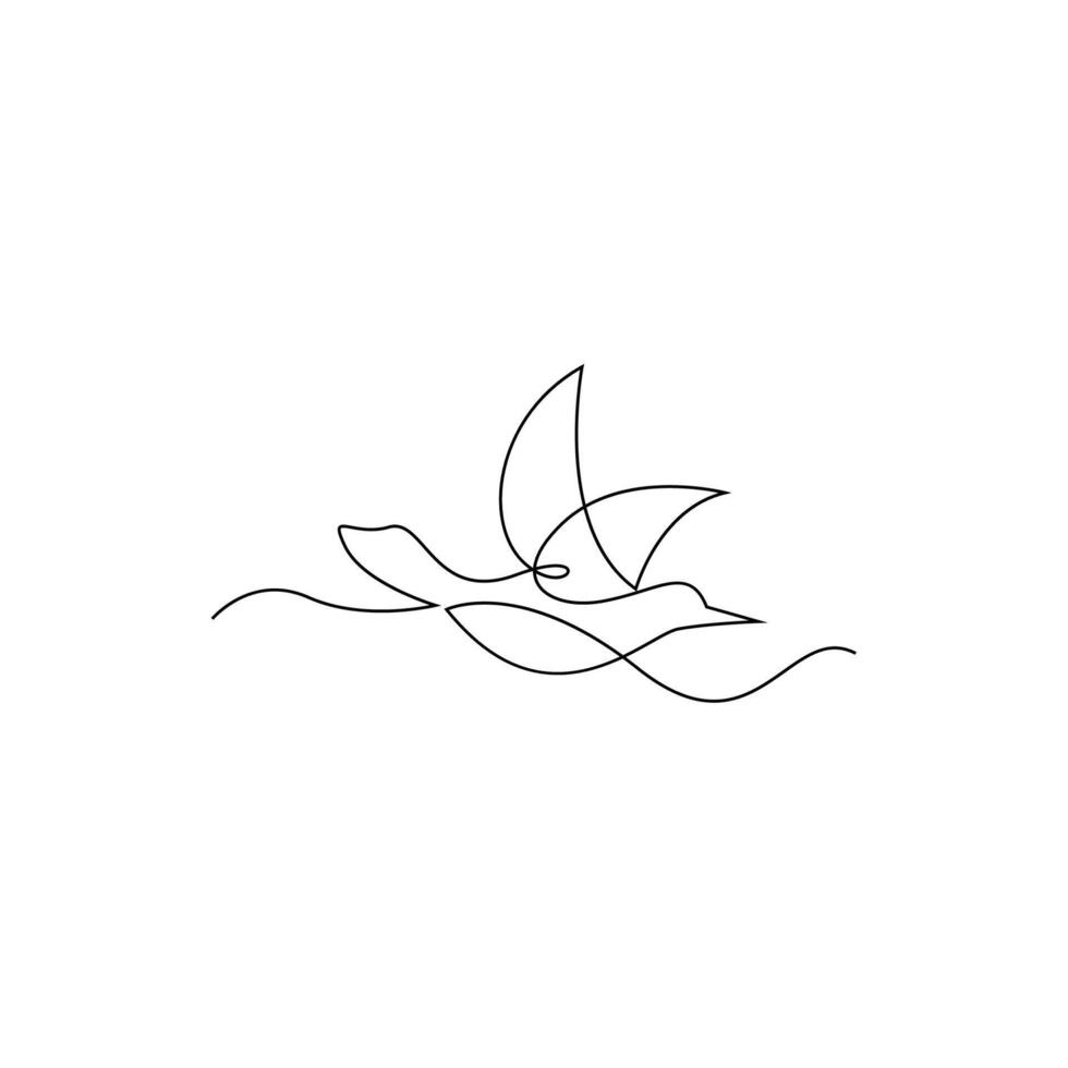 Bird line art image icon design illustration 10723297 Vector Art at ...