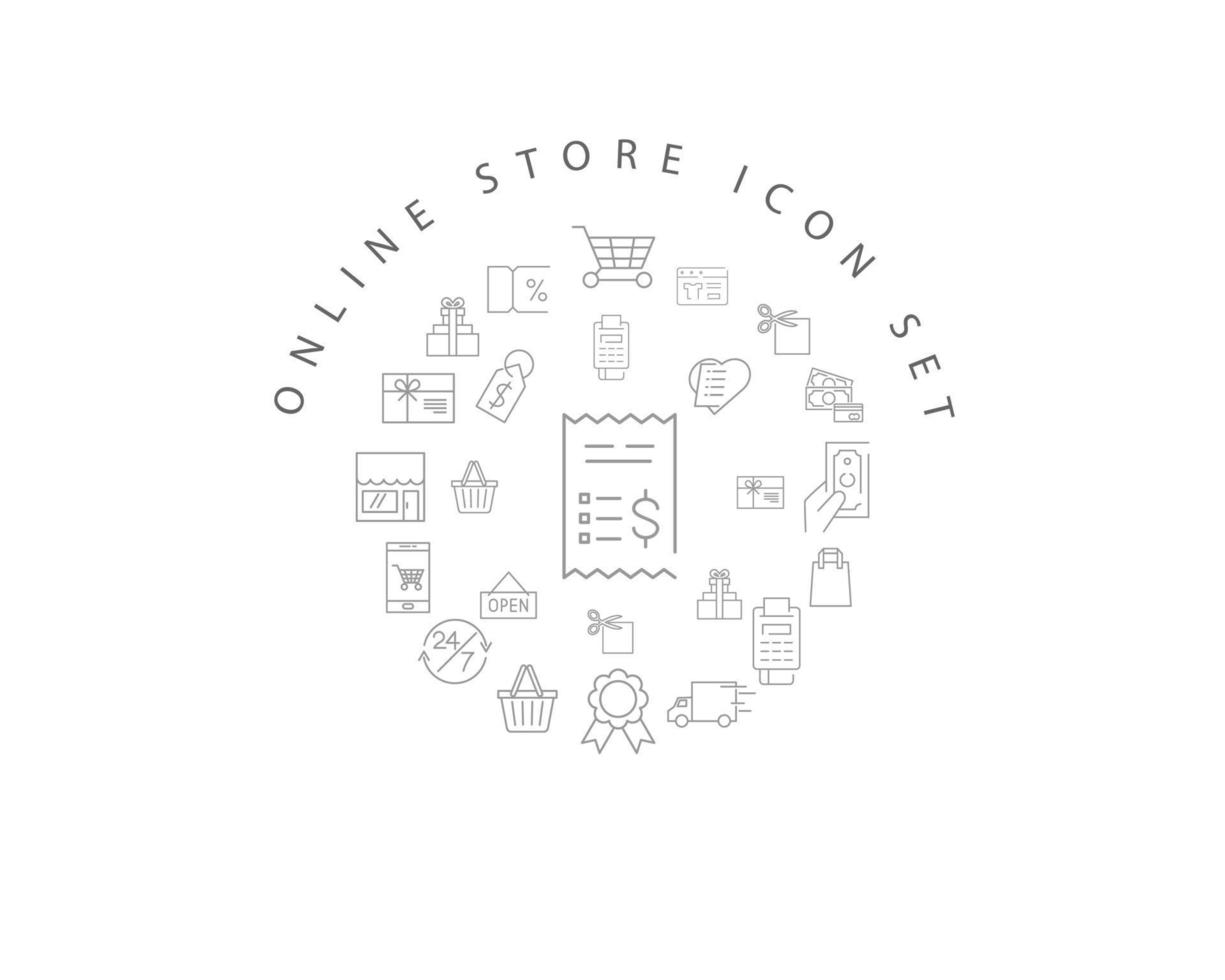 Online store icon set design on white background. 10723564 Vector Art ... Online store icon set design on white background. 10723564 Vector Art ...