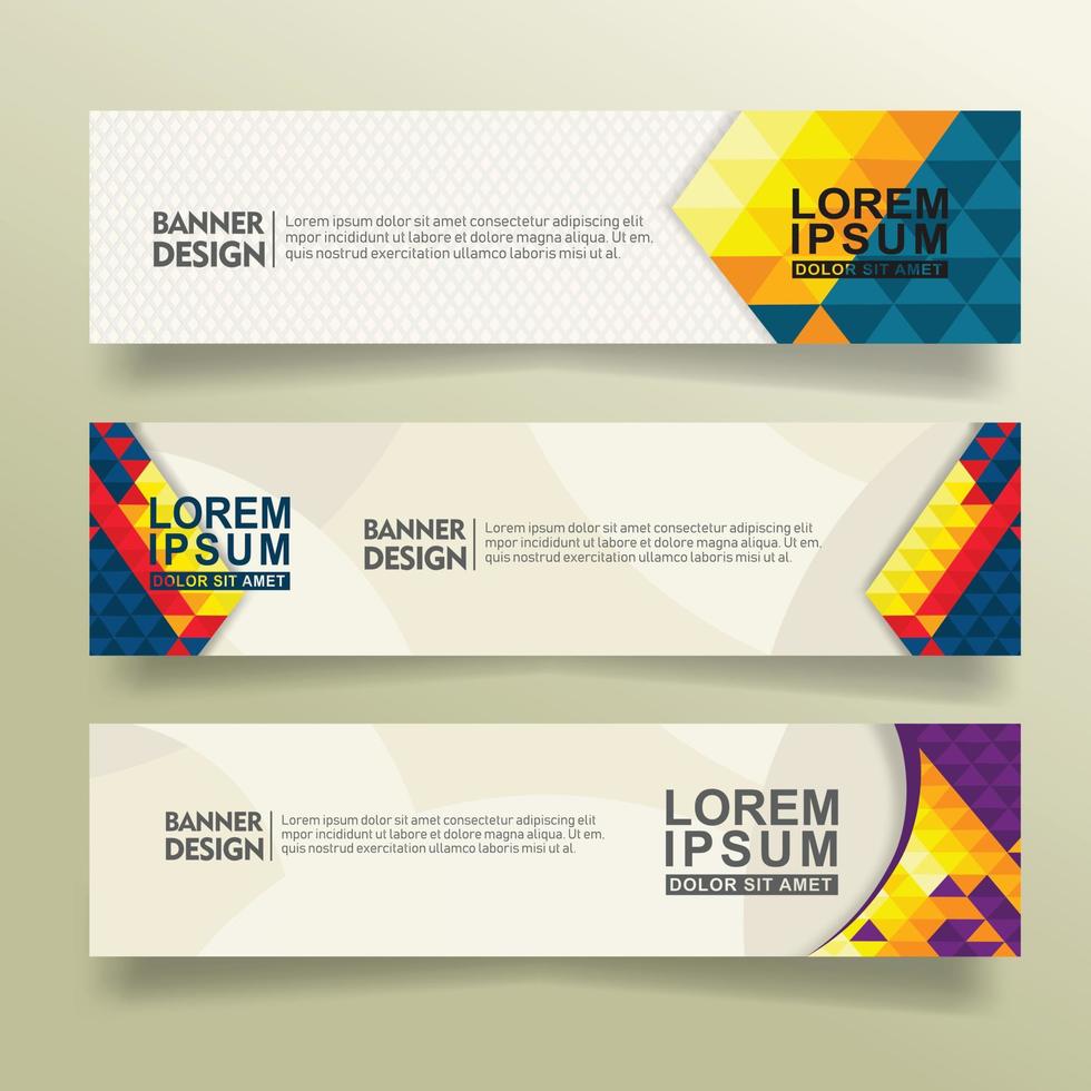 set abstract banner template design with triangle geometric polygonal ... set abstract banner template design with triangle geometric polygonal ...