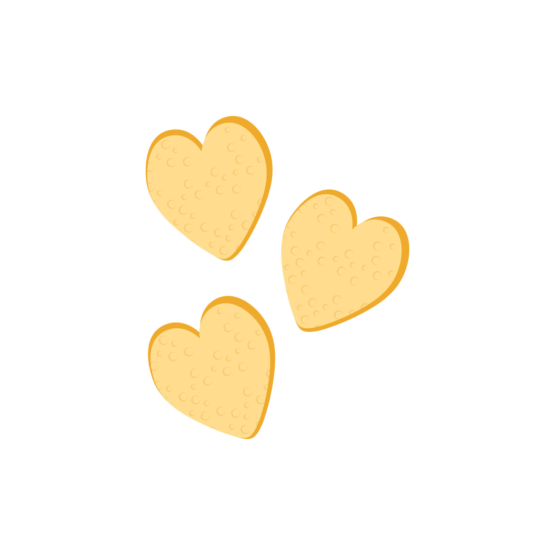 Heart shaped cookies. Sweet snack. Festive dessert. clip-art isolated ...