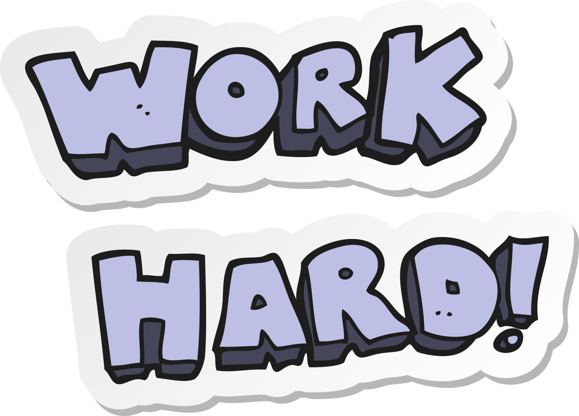 sticker of a cartoon work hard symbol 10729095 Vector Art at Vecteezy sticker of a cartoon work hard symbol 10729095 Vector Art at Vecteezy
