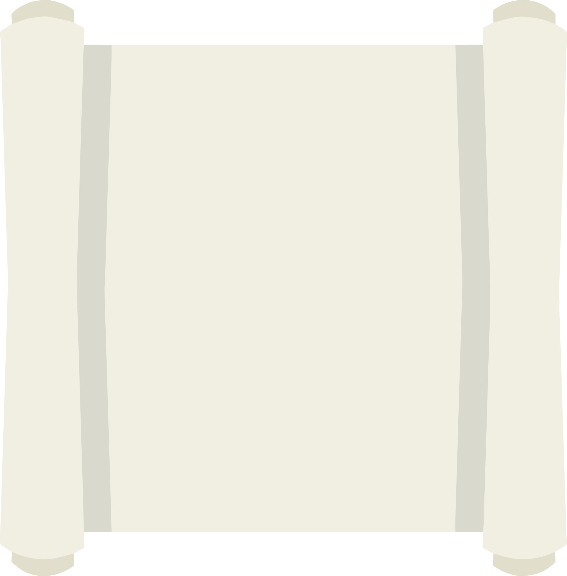 Blank Sheet Of Paper With Roll Cartoon Flat Illustration Place For Text And Template Ancient