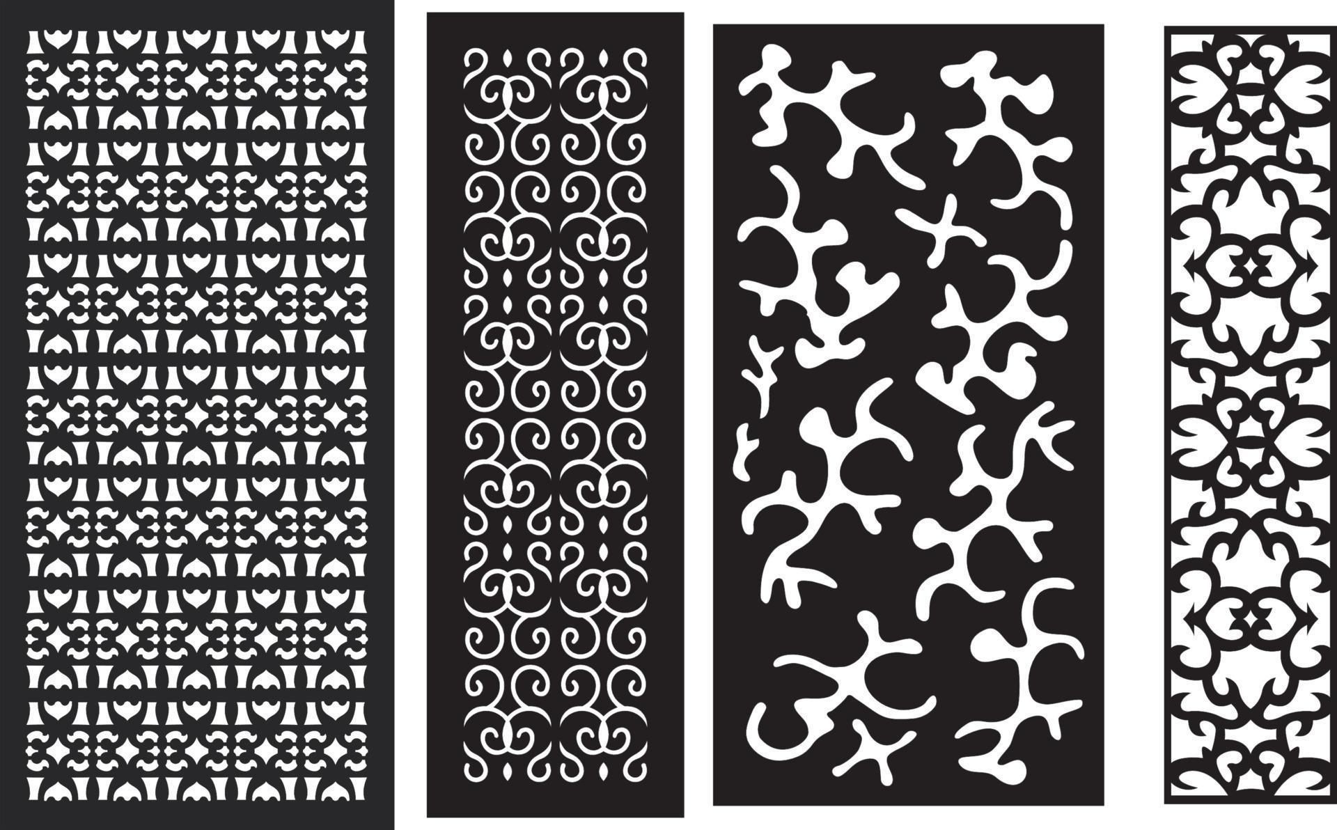 Jali design for graphic and CNC router 10735550 Vector Art at Vecteezy