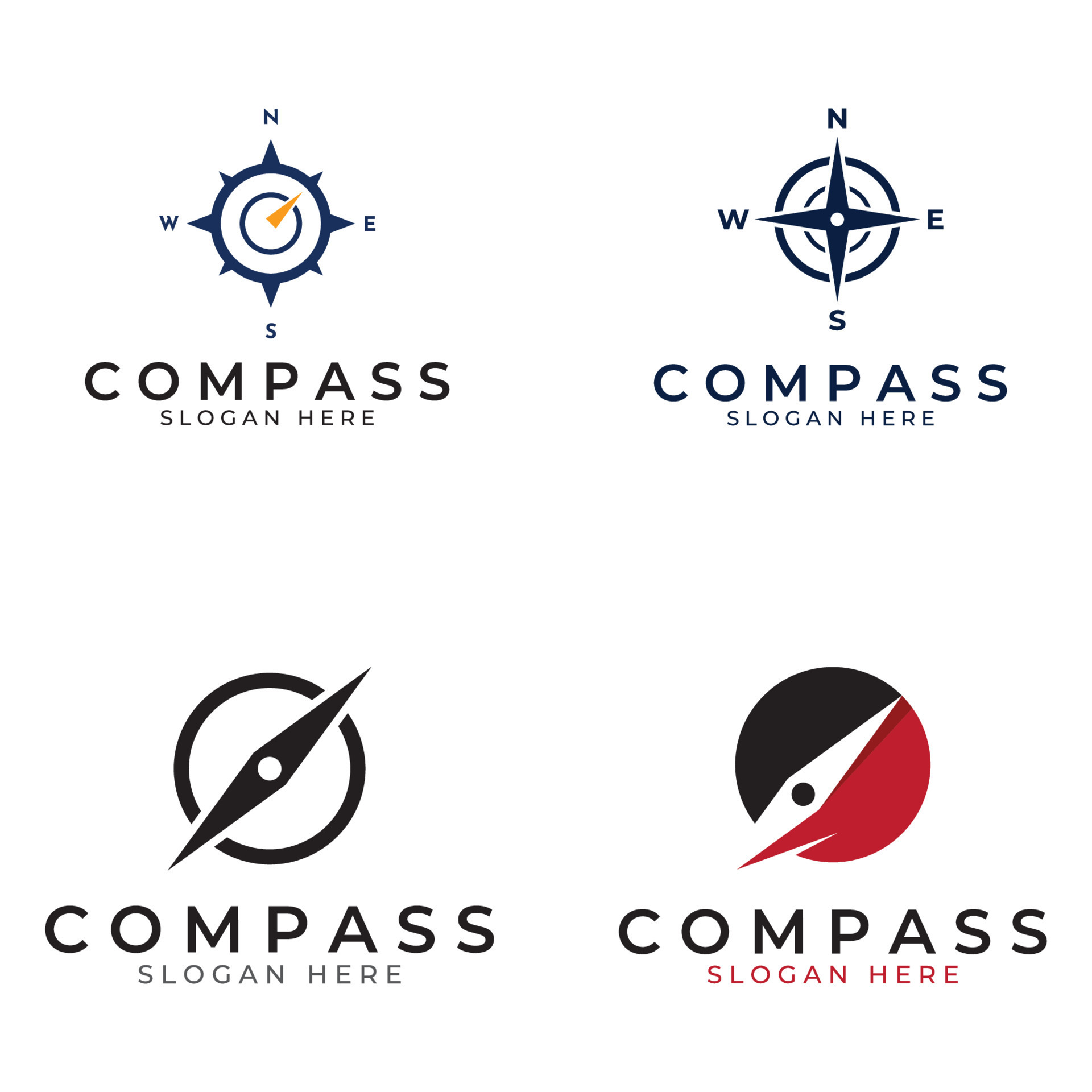 Compass Logo Directional Guide Or Pandom Compass Logo Icon Vector