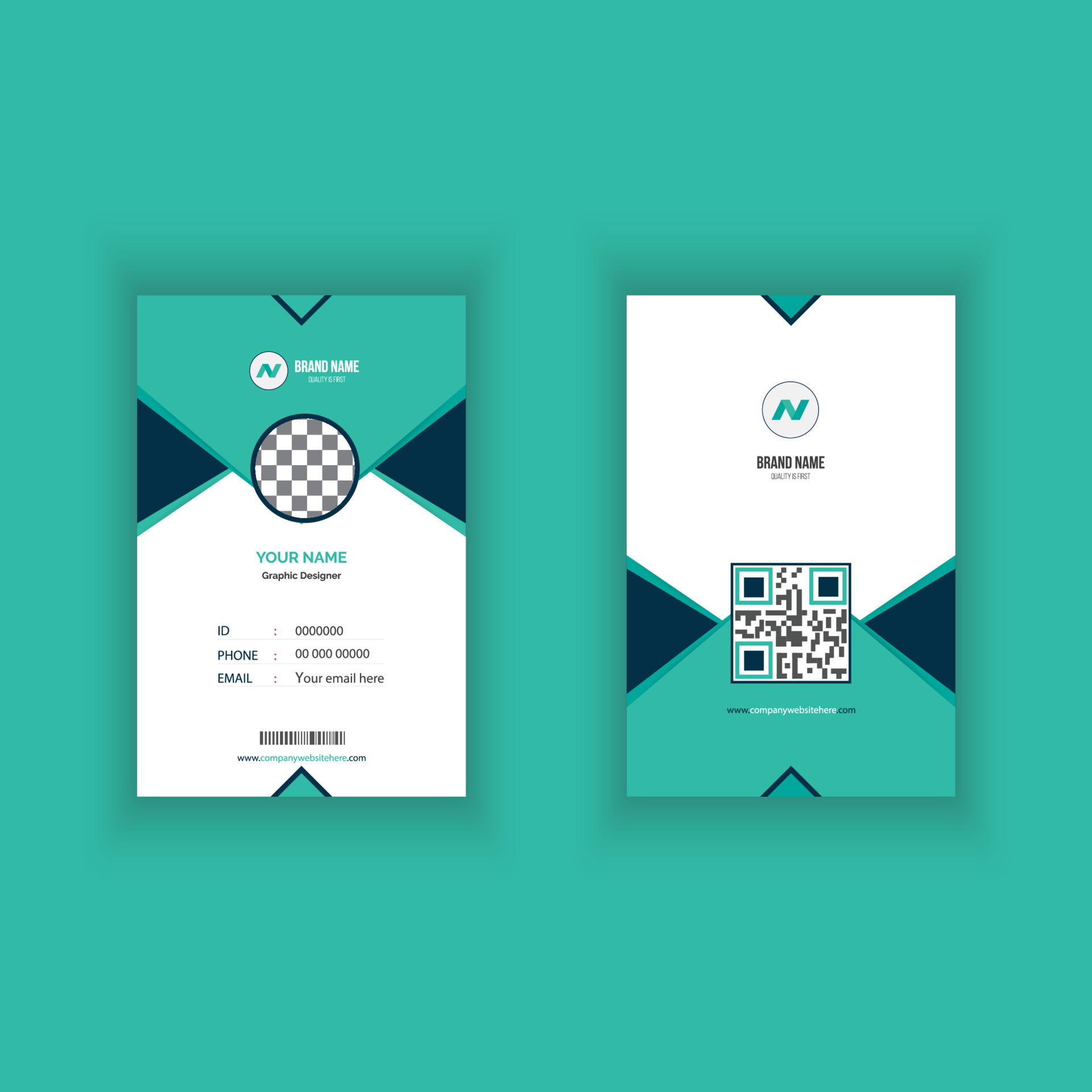 Custom Corporate Office Employee ID Card Design Template 10750105 ... Custom Corporate Office Employee ID Card Design Template 10750105 ...