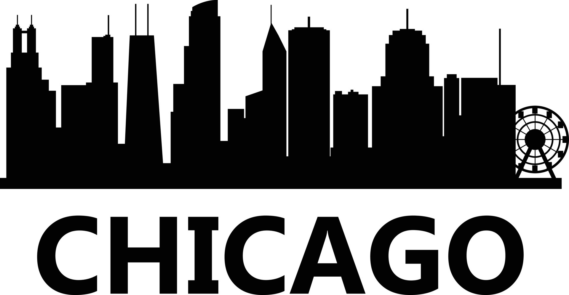 Chicago skyline cityscape on white background. Chicago city skyline ... Chicago skyline cityscape on white background. Chicago city skyline ...