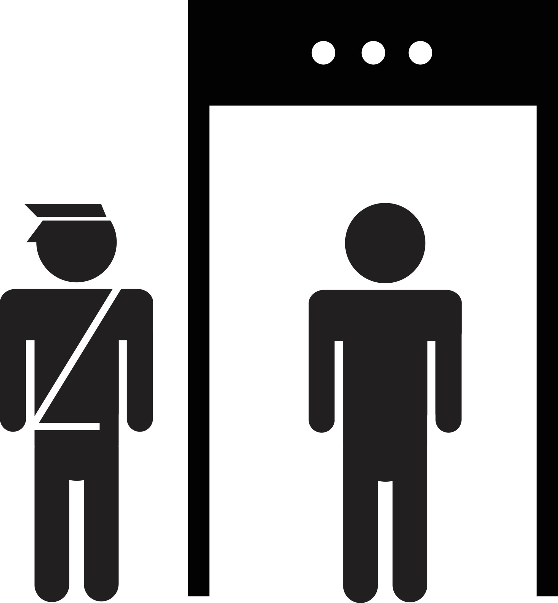 Airport Security Icon On White Background Security Check Sign Transport Security Symbol Flat