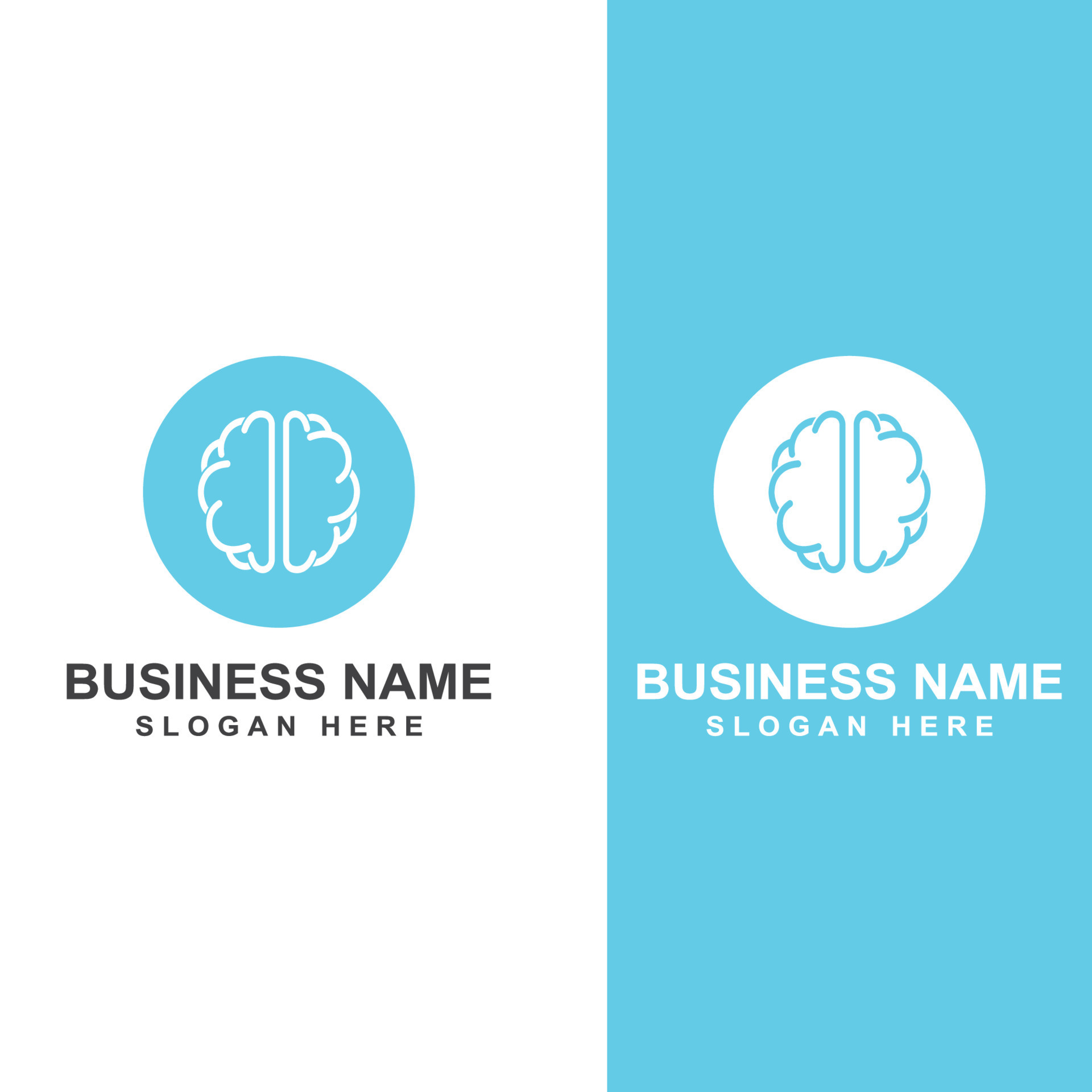 Brain logo. Brain logo with combination of technology and brain part nerve cells, with design ...