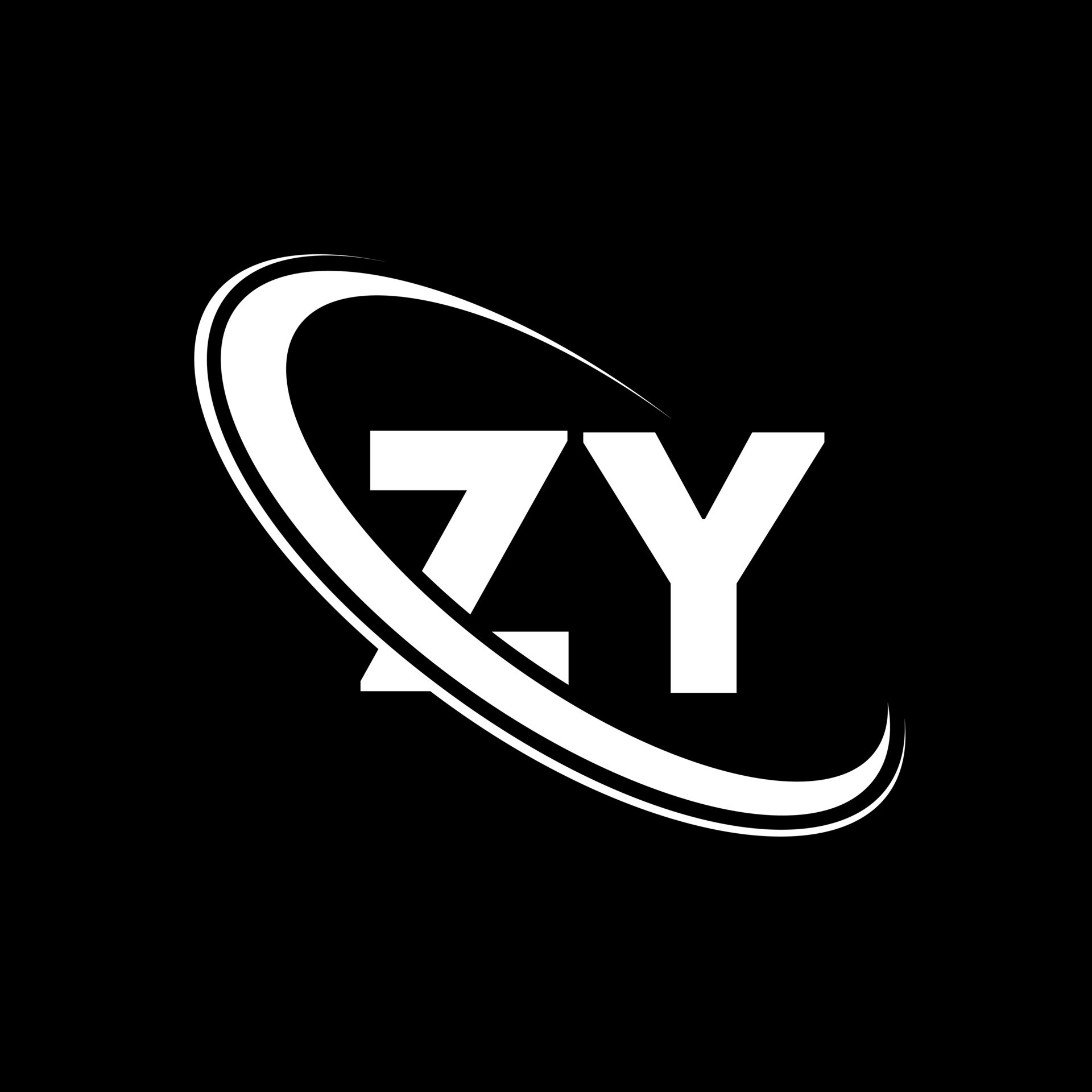 Zy Logo Z Y Design White Zy Letter Zy Letter Logo Design Initial Letter Zy Linked Circle