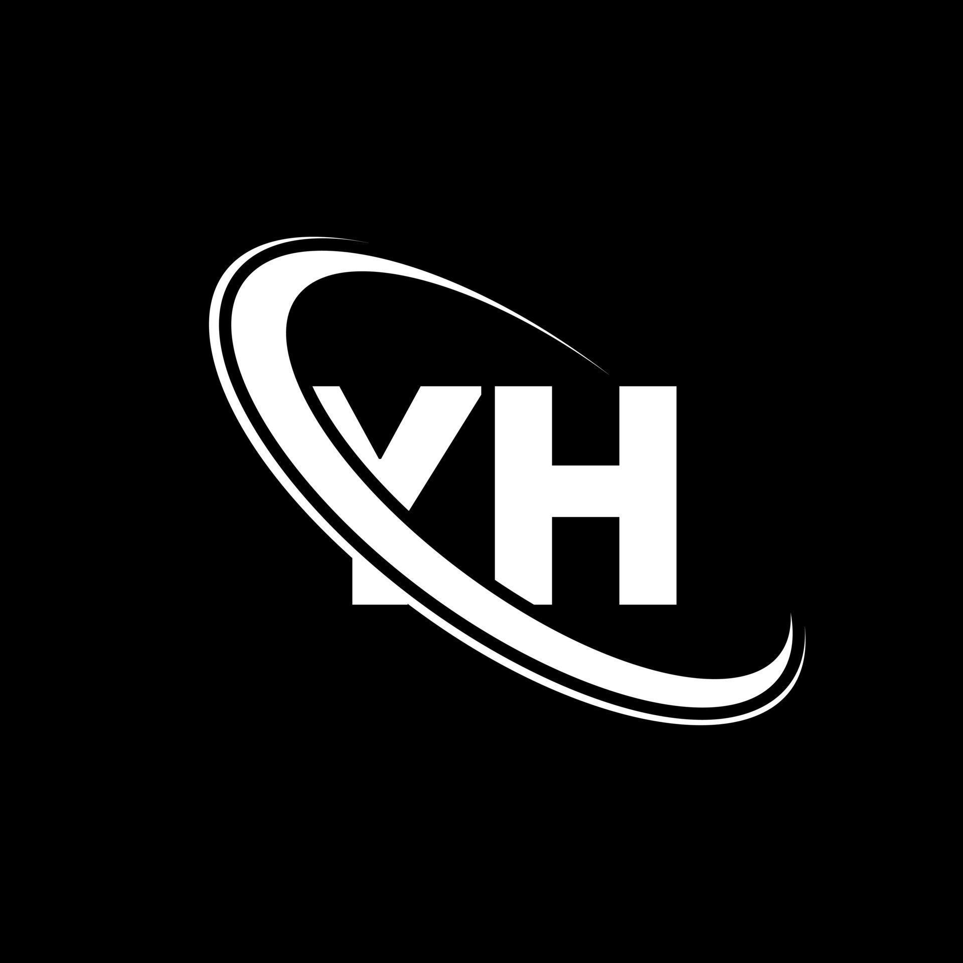 Yh Logo Y H Design White Yh Letter Yh Letter Logo Design Initial Letter Yh Linked Circle