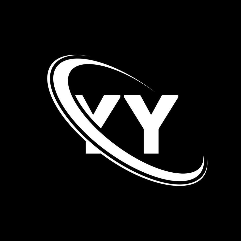 YY logo. Y Y design. White YY letter. YY letter logo design. Initial letter YY linked circle ...