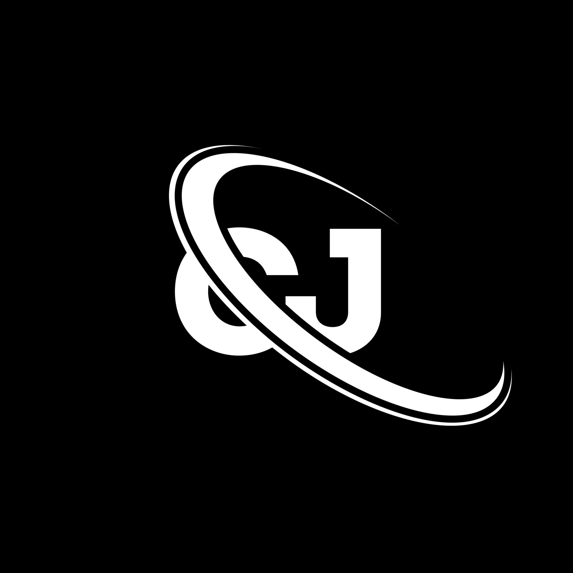 CJ logo. C J design. White CJ letter. CJ letter logo design. Initial letter CJ linked circle ...