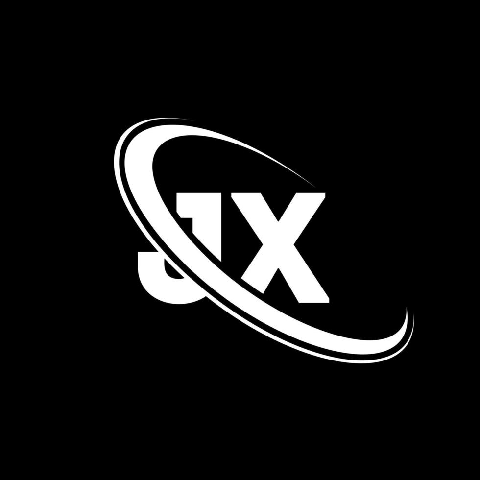 JX logo. J X design. White JX letter. JX letter logo design. Initial letter JX linked circle ...