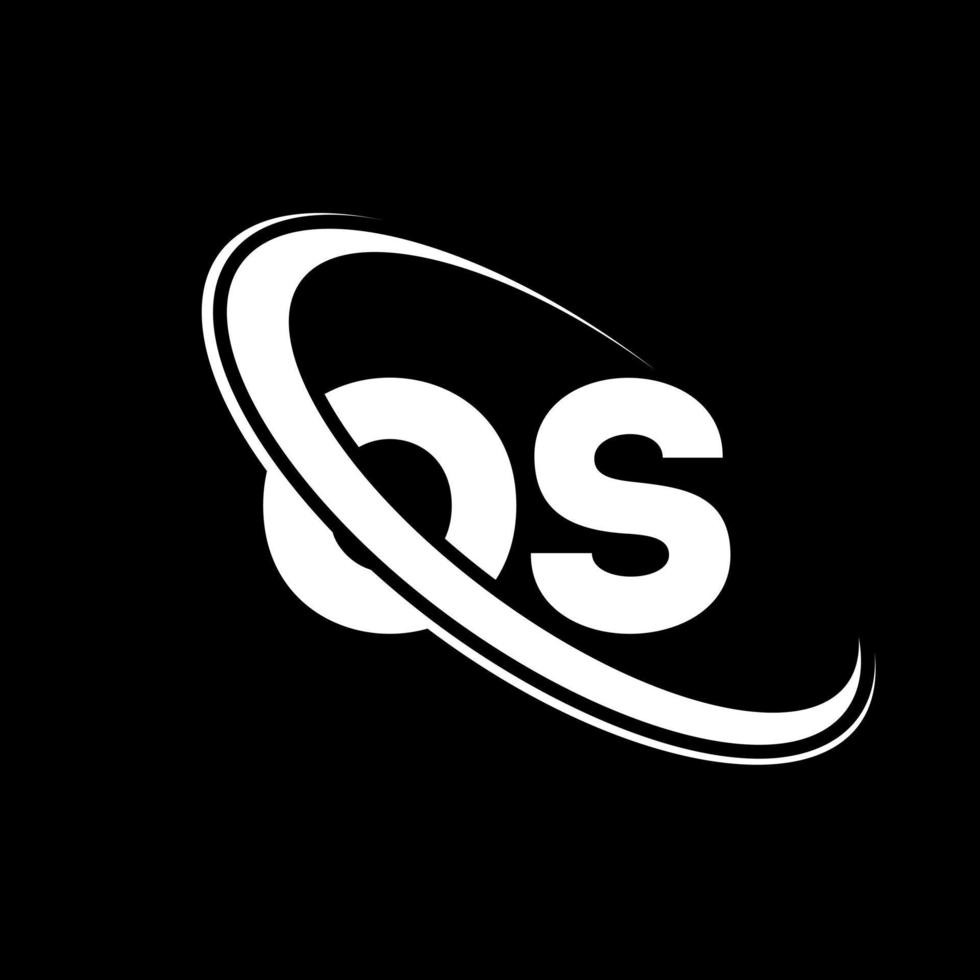 Os Logo O S Design White Os Letter Os Letter Logo Design Initial Letter Os Linked Circle