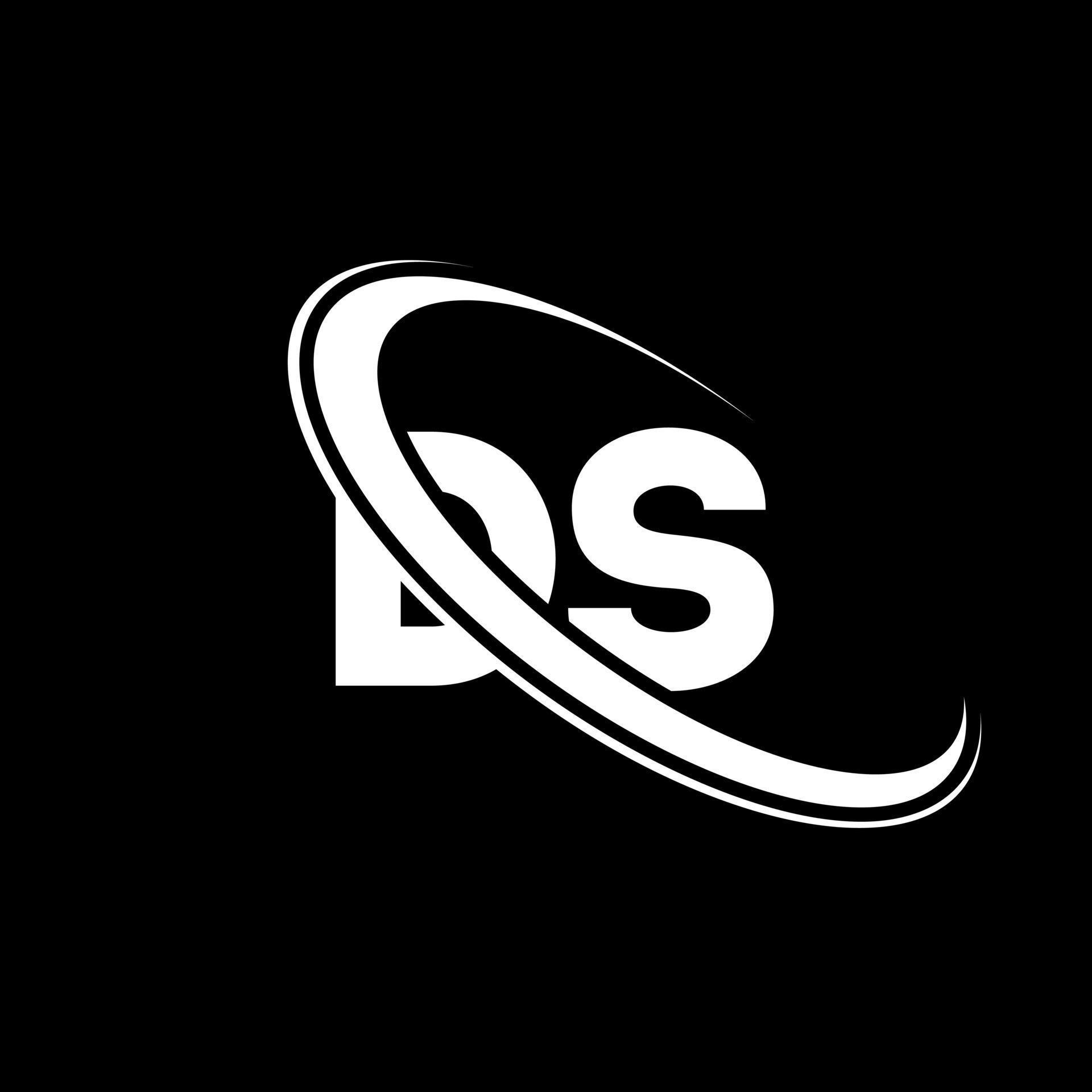 DS logo. D S design. White DS letter. DS letter logo design. Initial letter DS linked circle ...