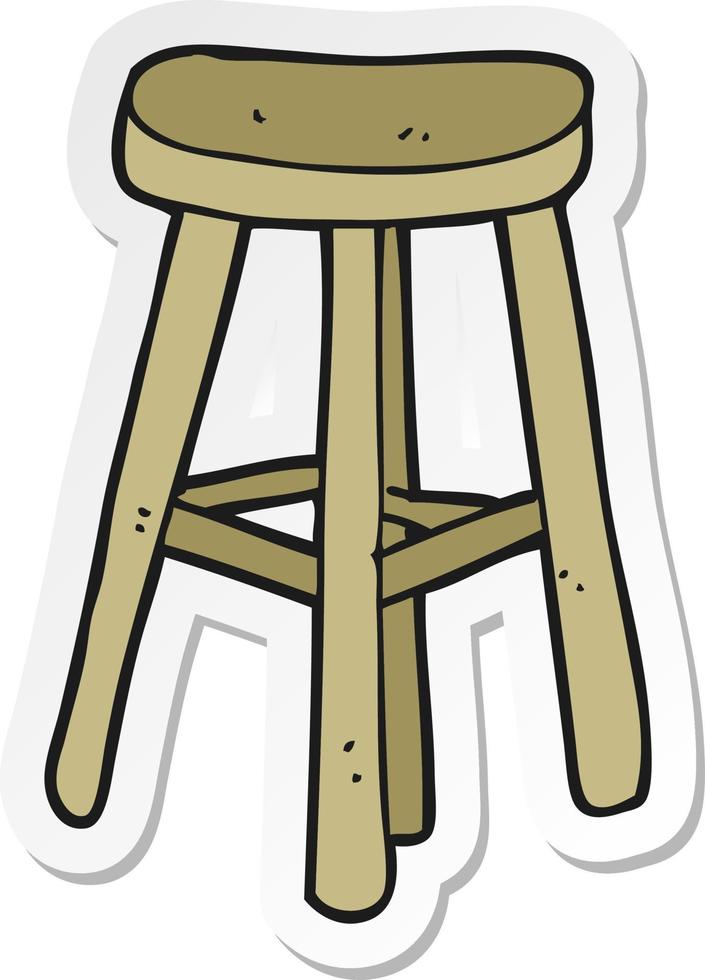 Sticker Of A Cartoon Stool 10765640 Vector Art At Vecteezy