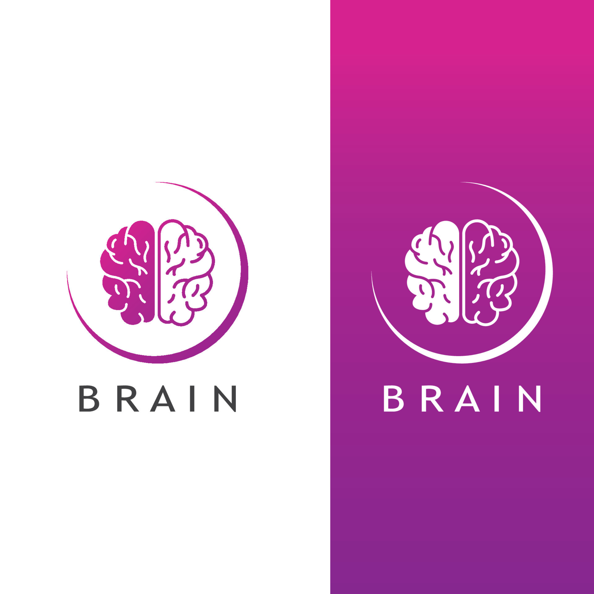 Brain logo. Brain logo with combination of technology and brain part nerve cells, with design ...