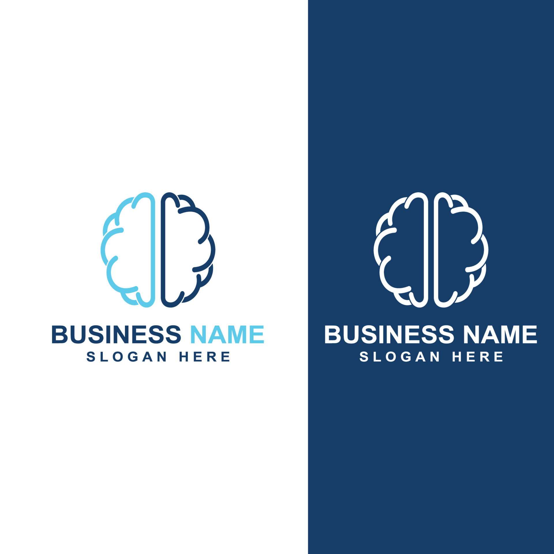 Brain logo. Brain logo with combination of technology and brain part nerve cells, with design ...