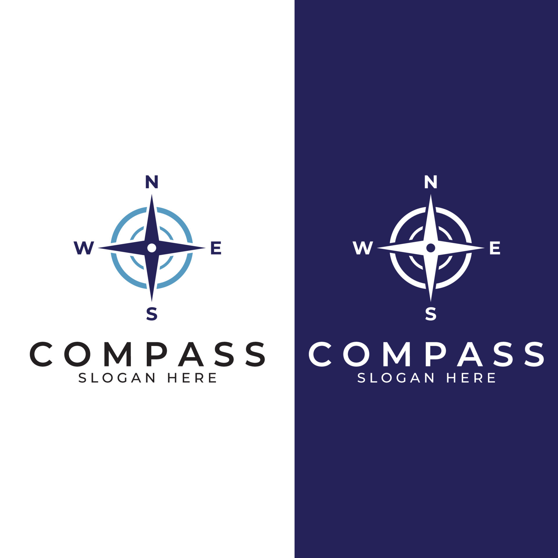 Compass Logo Directional Guide Or Pandom Compass Logo Icon Vector