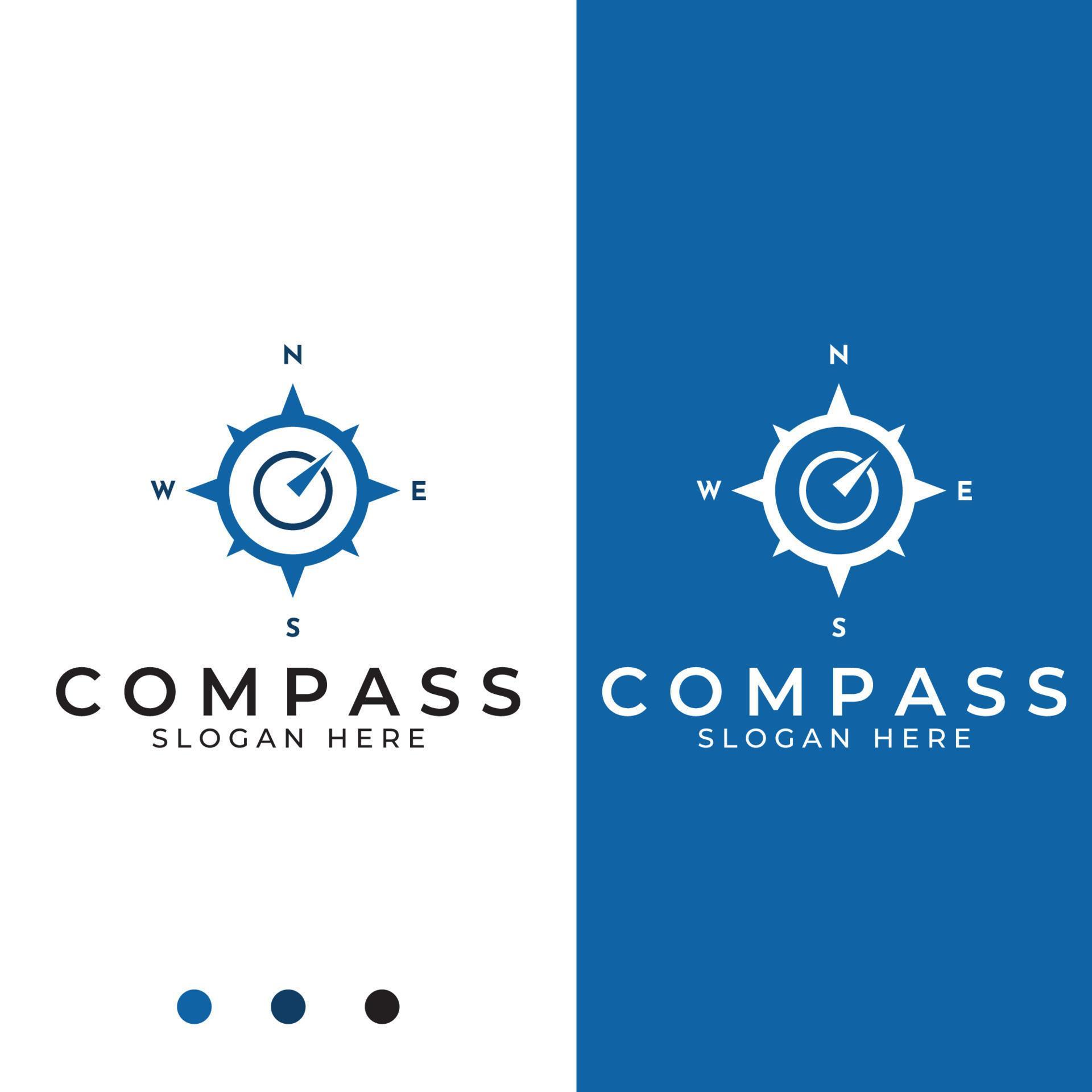 Compass Logo Directional Guide Or Pandom Compass Logo Icon Vector Illustration Template