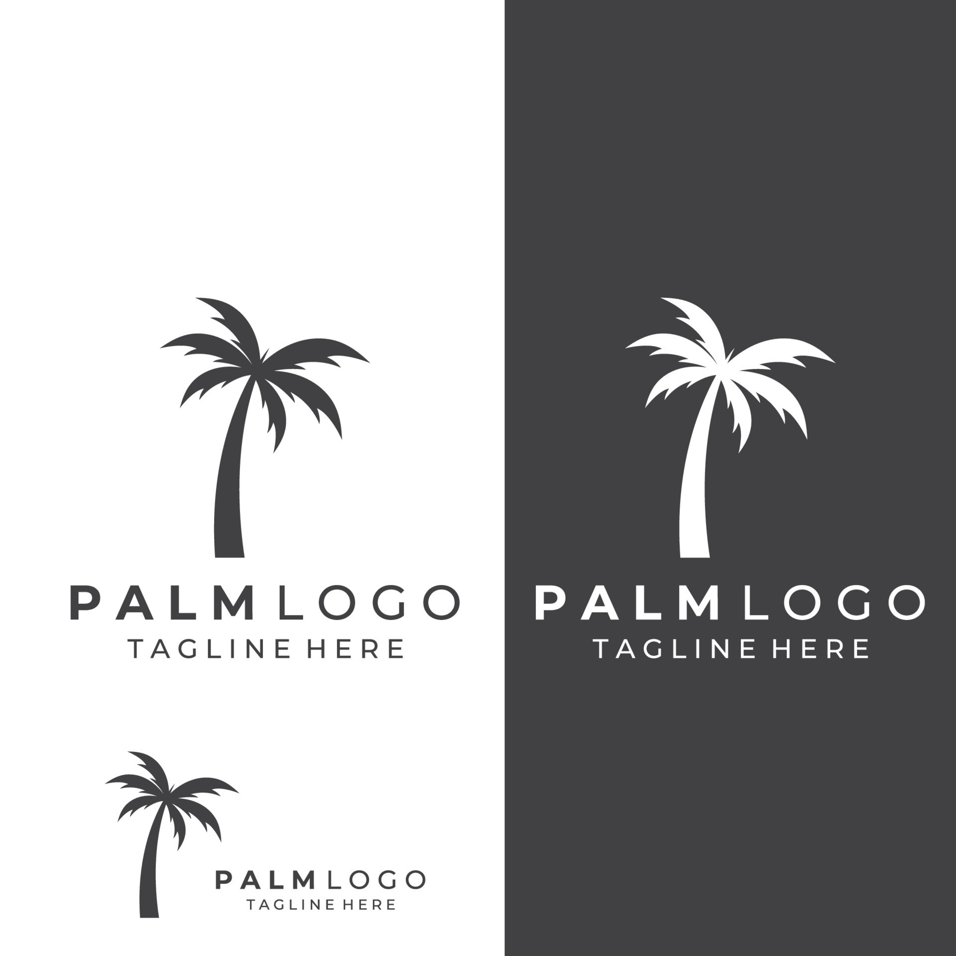 Palm Tree Logo Palm With Waves And Sun Using Illustrator Template Design Editing 10772029