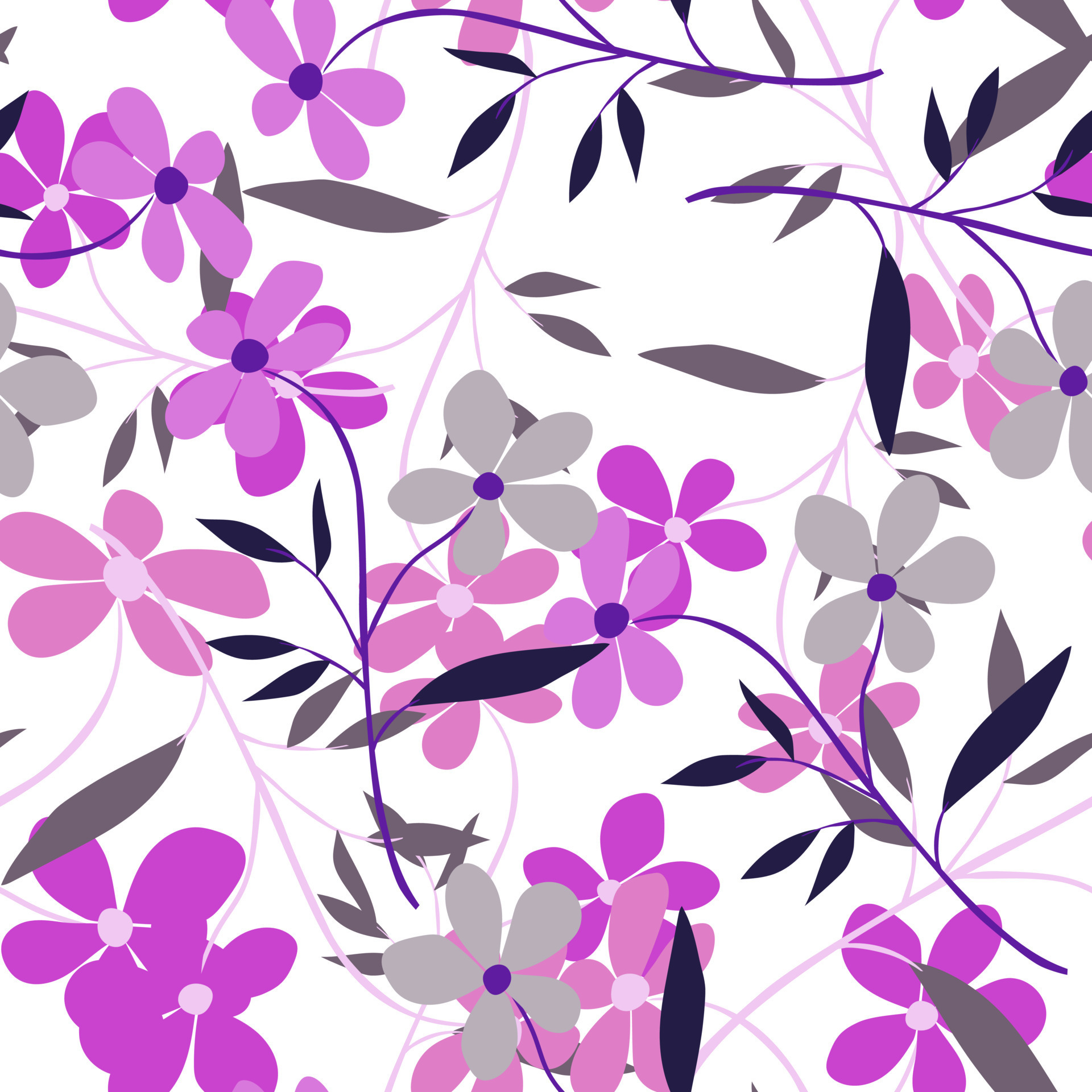 Simple Flower Pattern Wallpaper