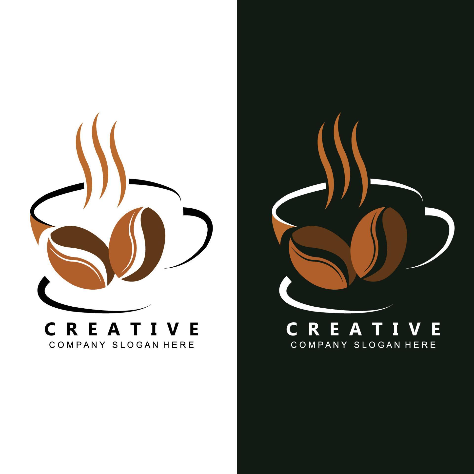 Beans And Coffee Cup Logo Template vector icon design 10777592 Vector ...