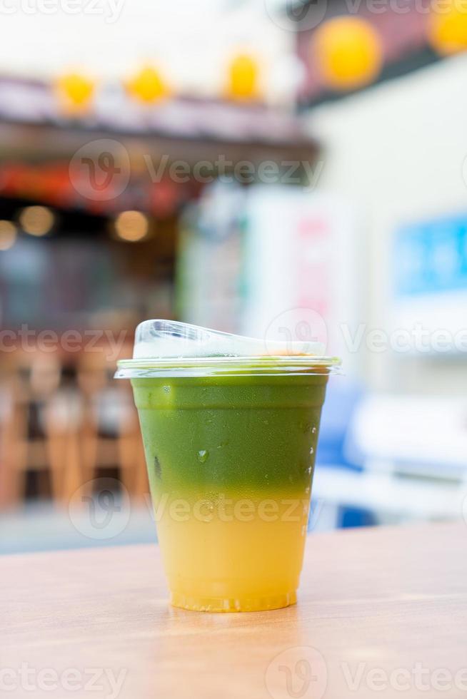 matcha green tea with yuzu soda 10781224 Stock Photo at Vecteezy