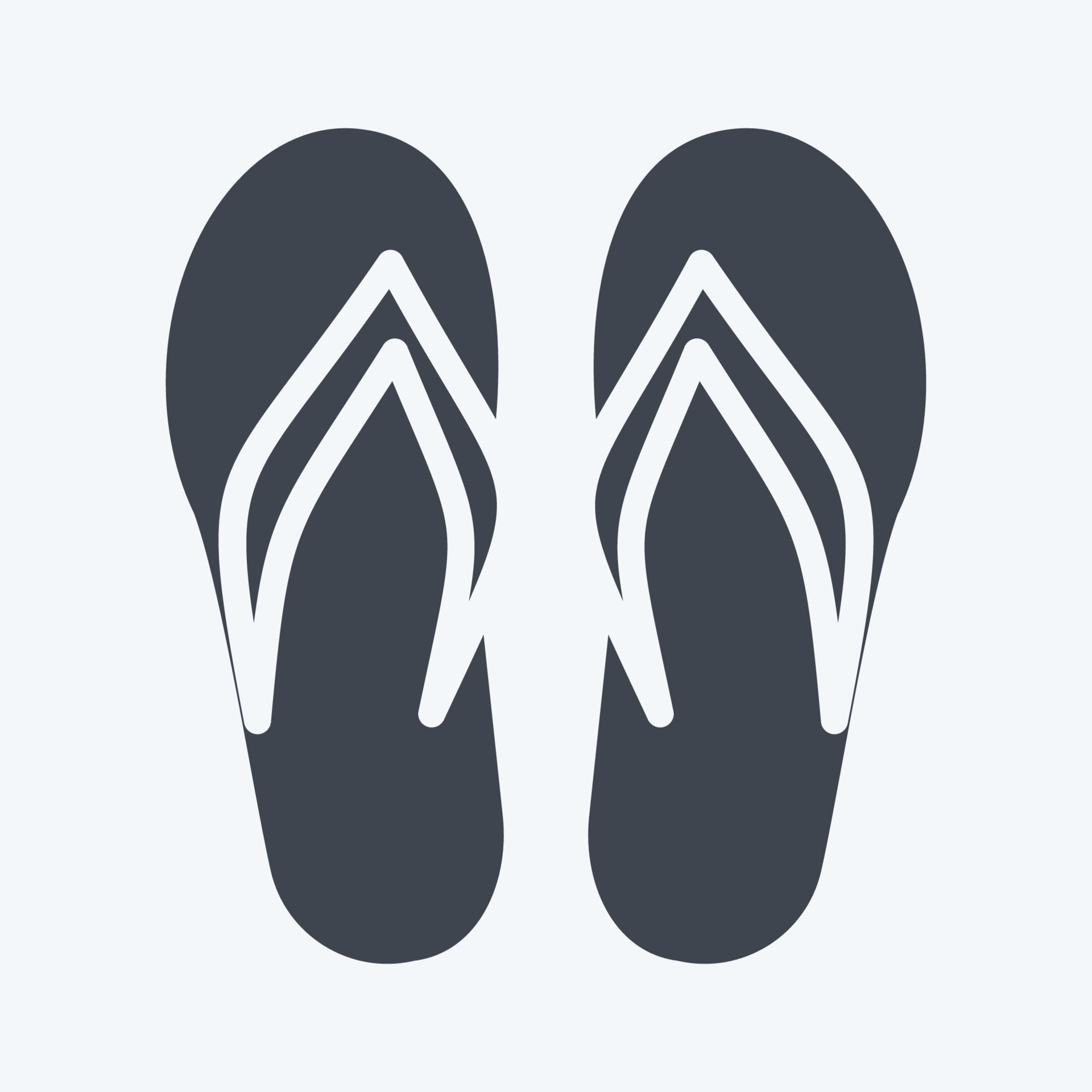 Icon Flip Flops. suitable for Summer symbol. glyph style. simple design ...